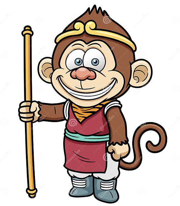 Monkey king stock vector. Illustration of chinese, drawing - 30463883