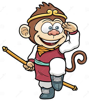 Monkey king stock vector. Illustration of buddhism, cute - 30463894
