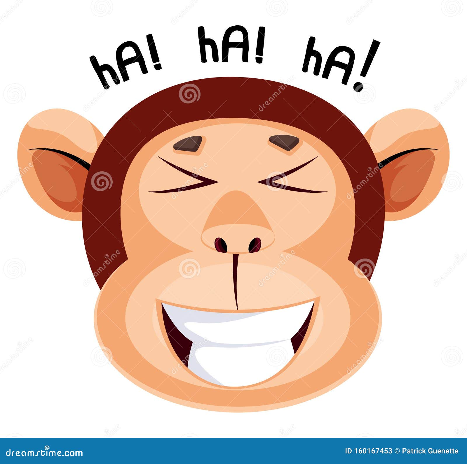 Laughing Cartoon Monkey