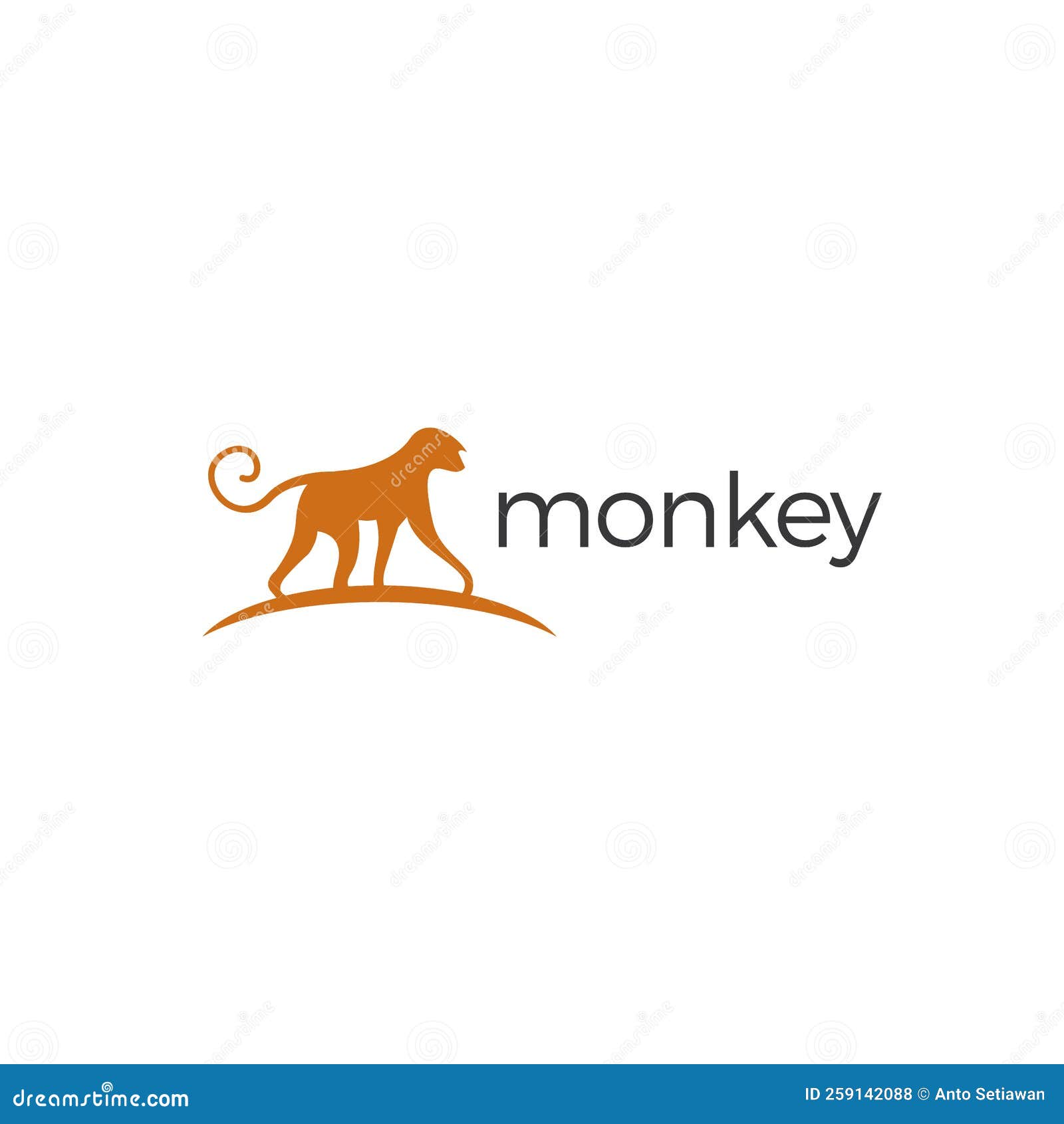 Monkey logo, Animal Logo stock vector. Illustration of gorilla - 259142088