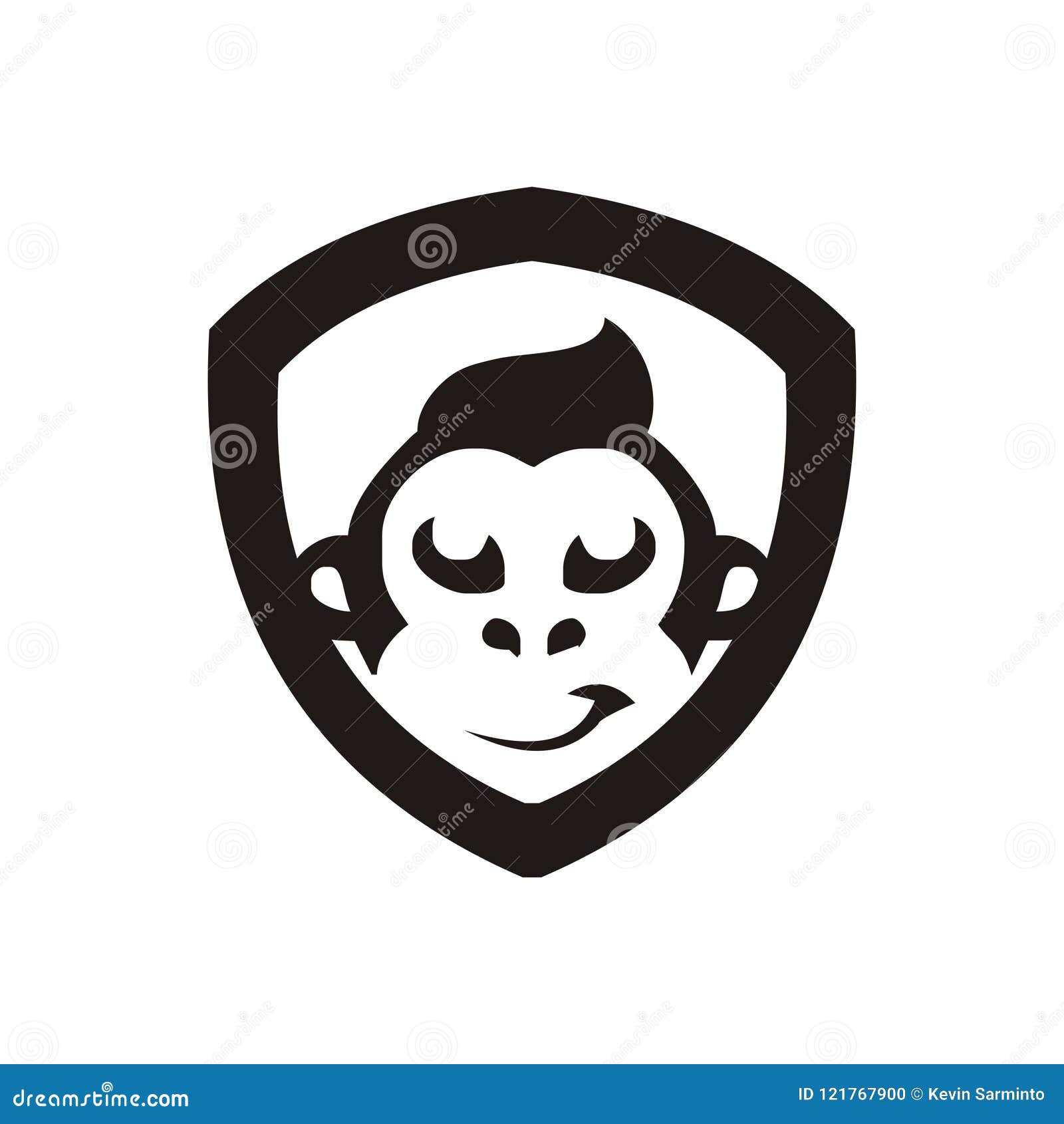 Monkey Logo Design Inspiration Stock Vector - Illustration of creative ...