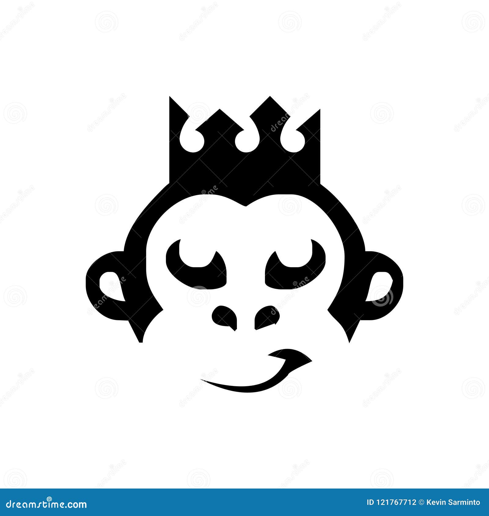 Monkey Logo Design Inspiration Stock Vector - Illustration of happy ...