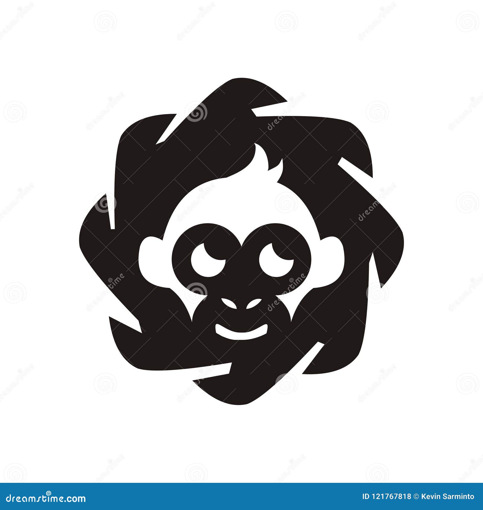 Monkey Logo Design Inspiration Stock Vector - Illustration of cute ...