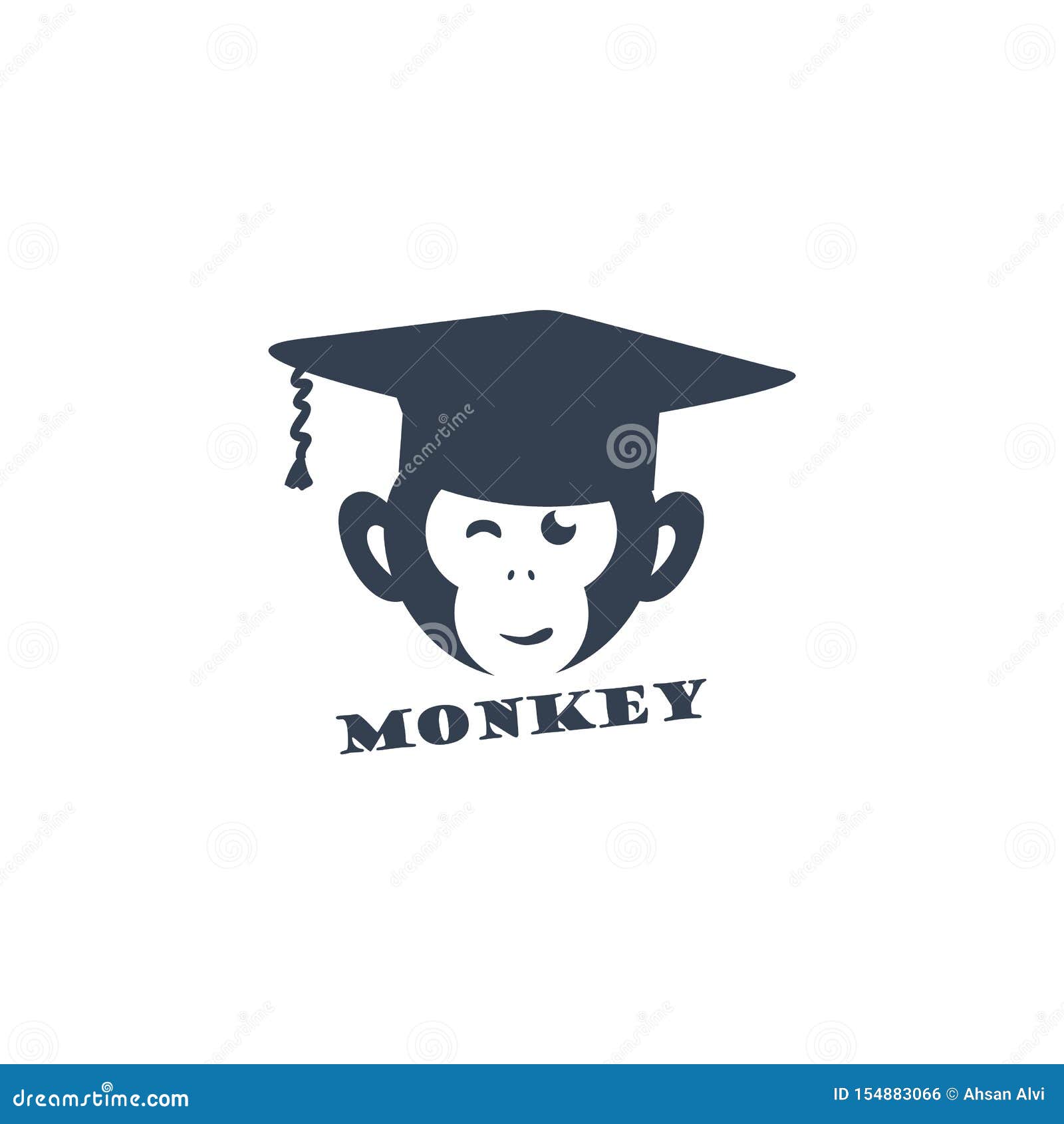 Monkey Logo Design, Monkey Vector Icon, Animal Illustration Stock ...
