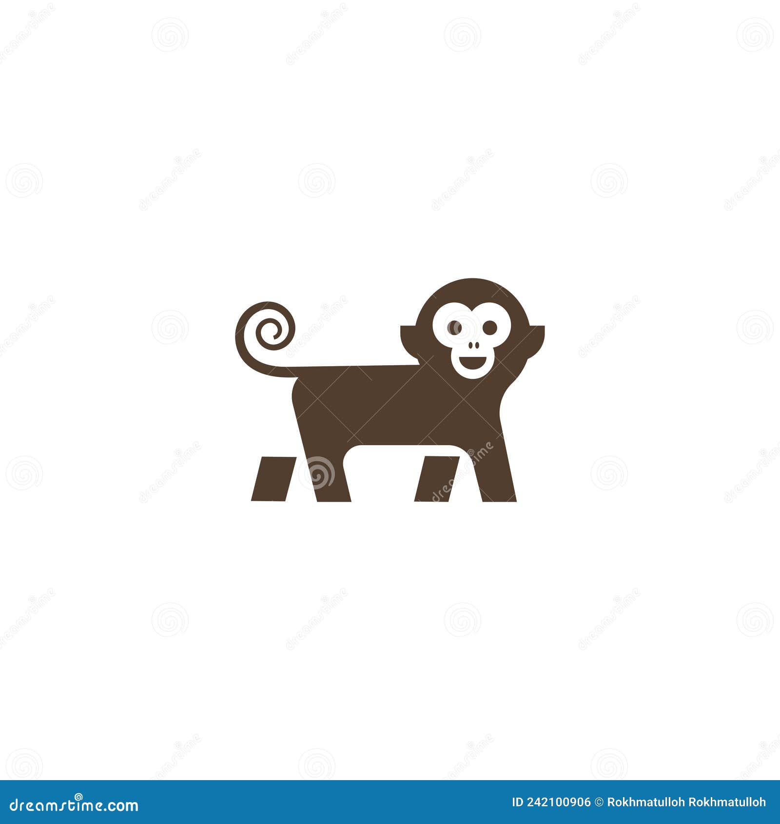 Monkey Logo Illustration Clipart Design Vector Stock Vector ...