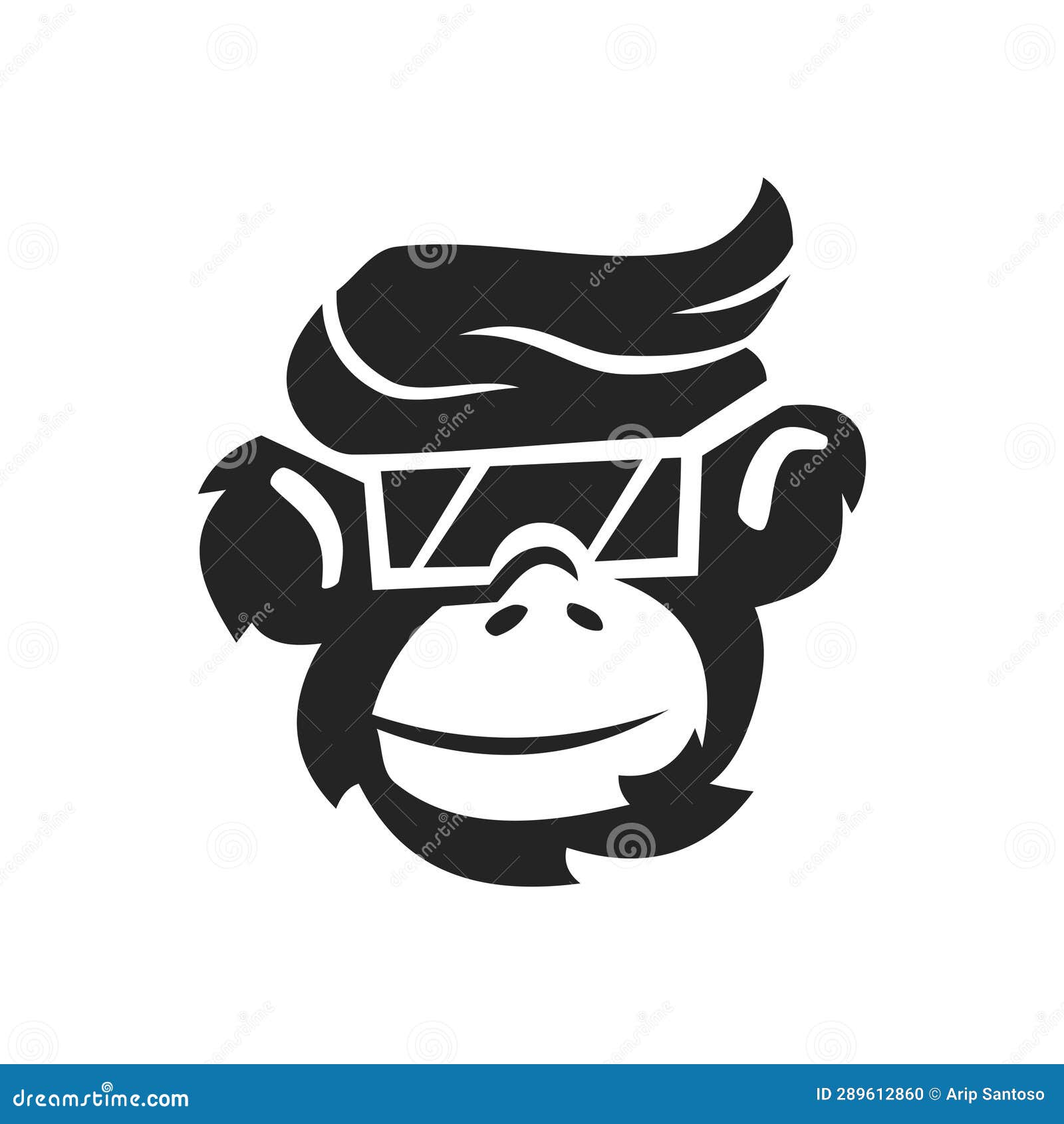 Monkey Logo Template Isolated. Brand Identity. Icon Abstract Vector ...