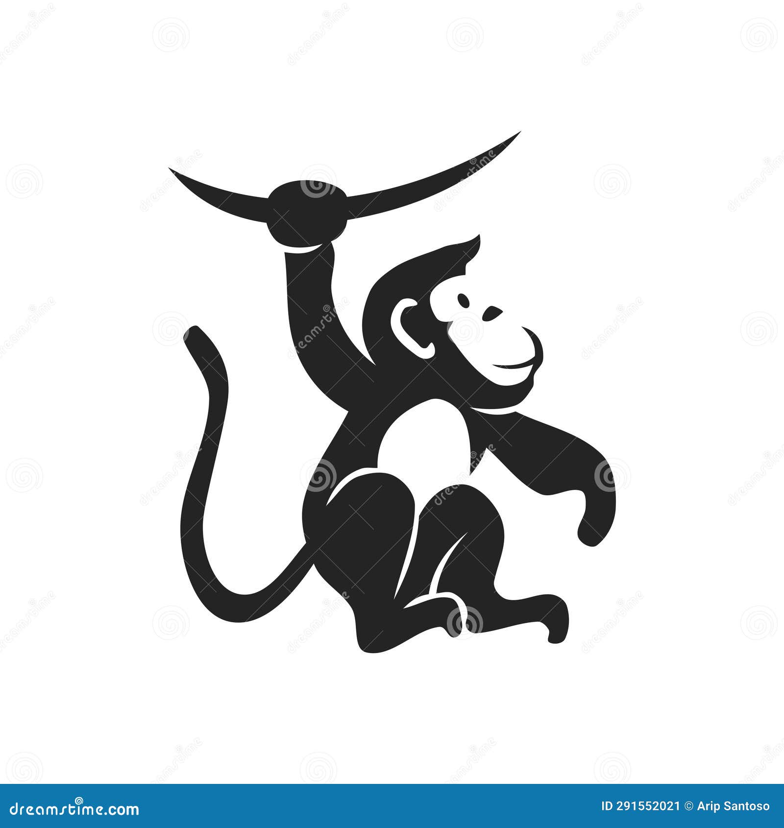 Monkey Logo Template Isolated. Brand Identity. Icon Abstract Vector ...