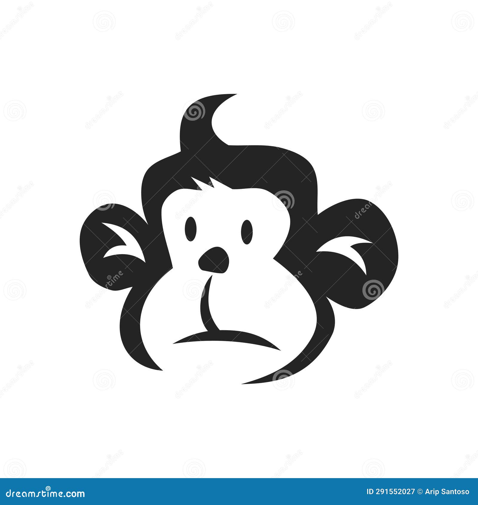Monkey Logo Template Isolated. Brand Identity. Icon Abstract Vector ...