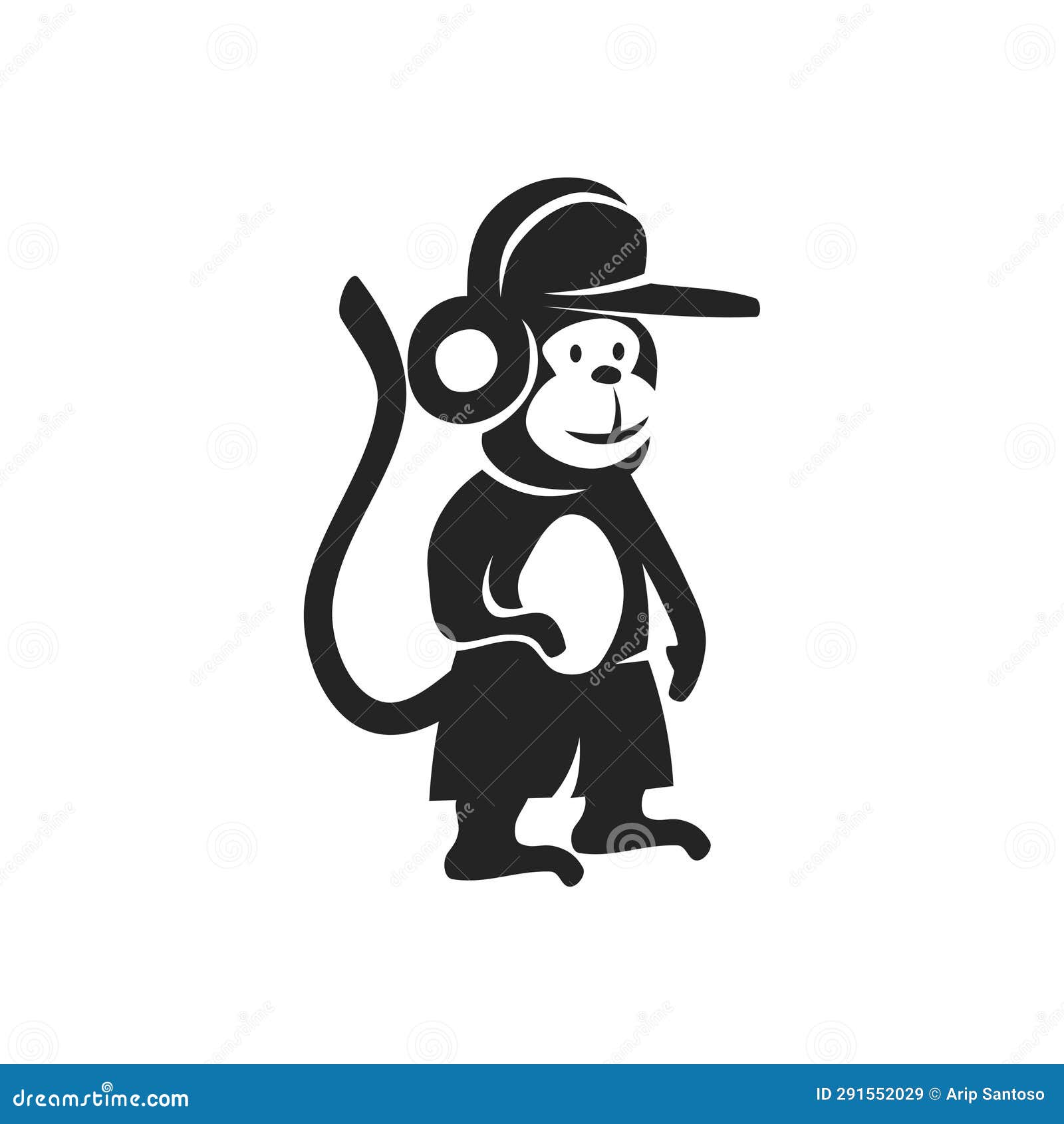 Monkey Logo Template Isolated. Brand Identity. Icon Abstract Vector ...