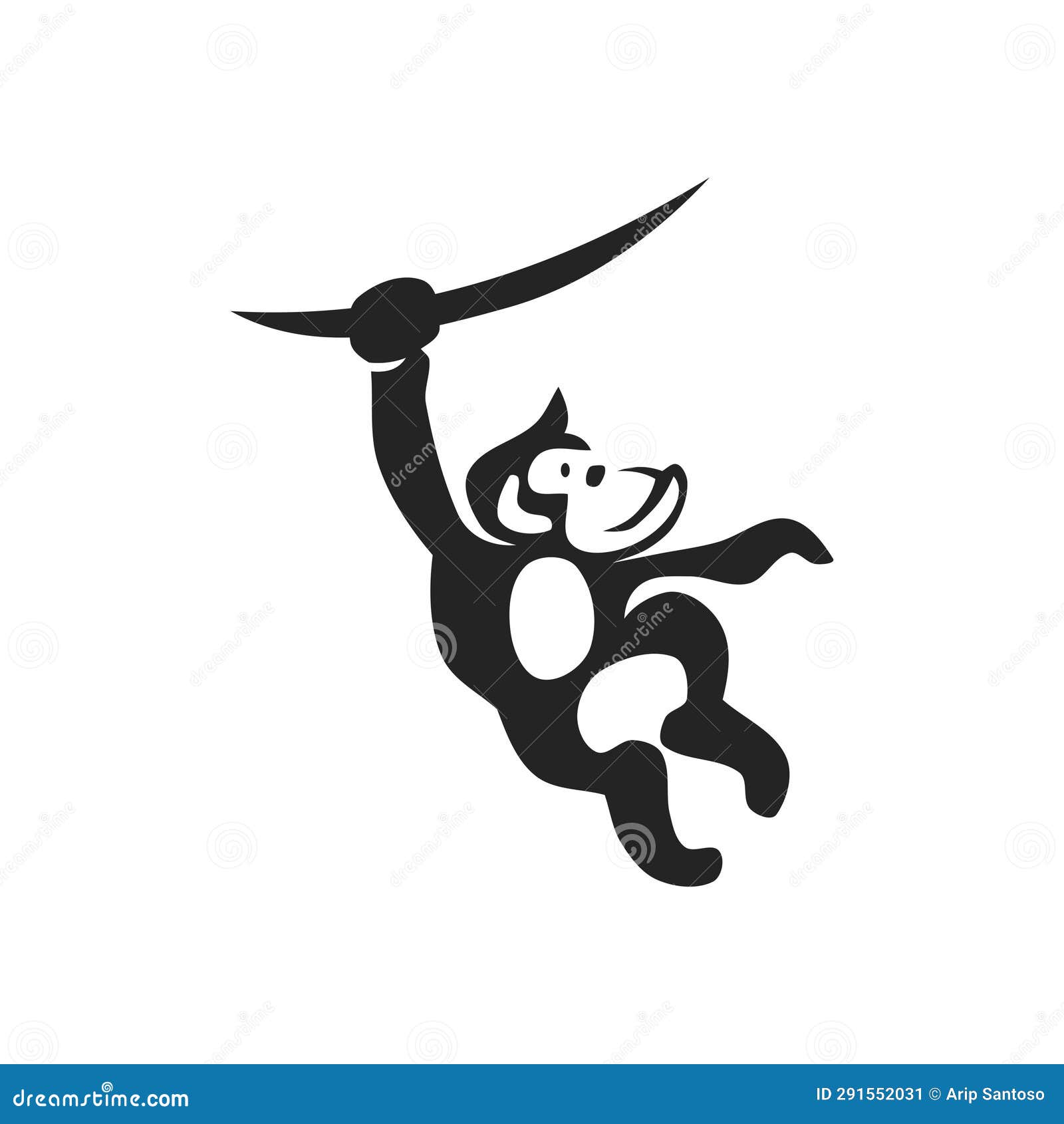 Monkey Logo Template Isolated. Brand Identity. Icon Abstract Vector ...