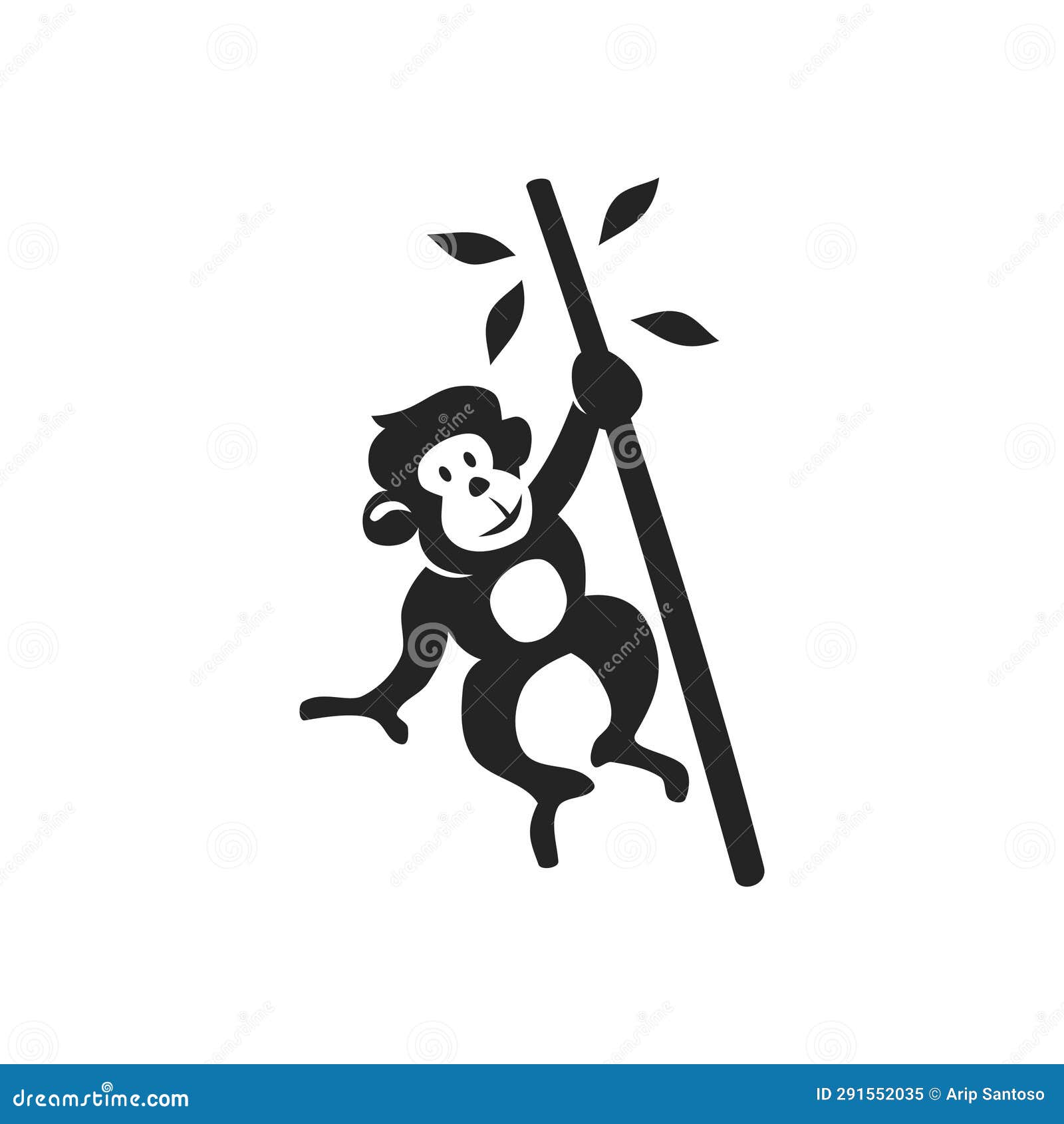 Monkey Logo Template Isolated. Brand Identity. Icon Abstract Vector ...