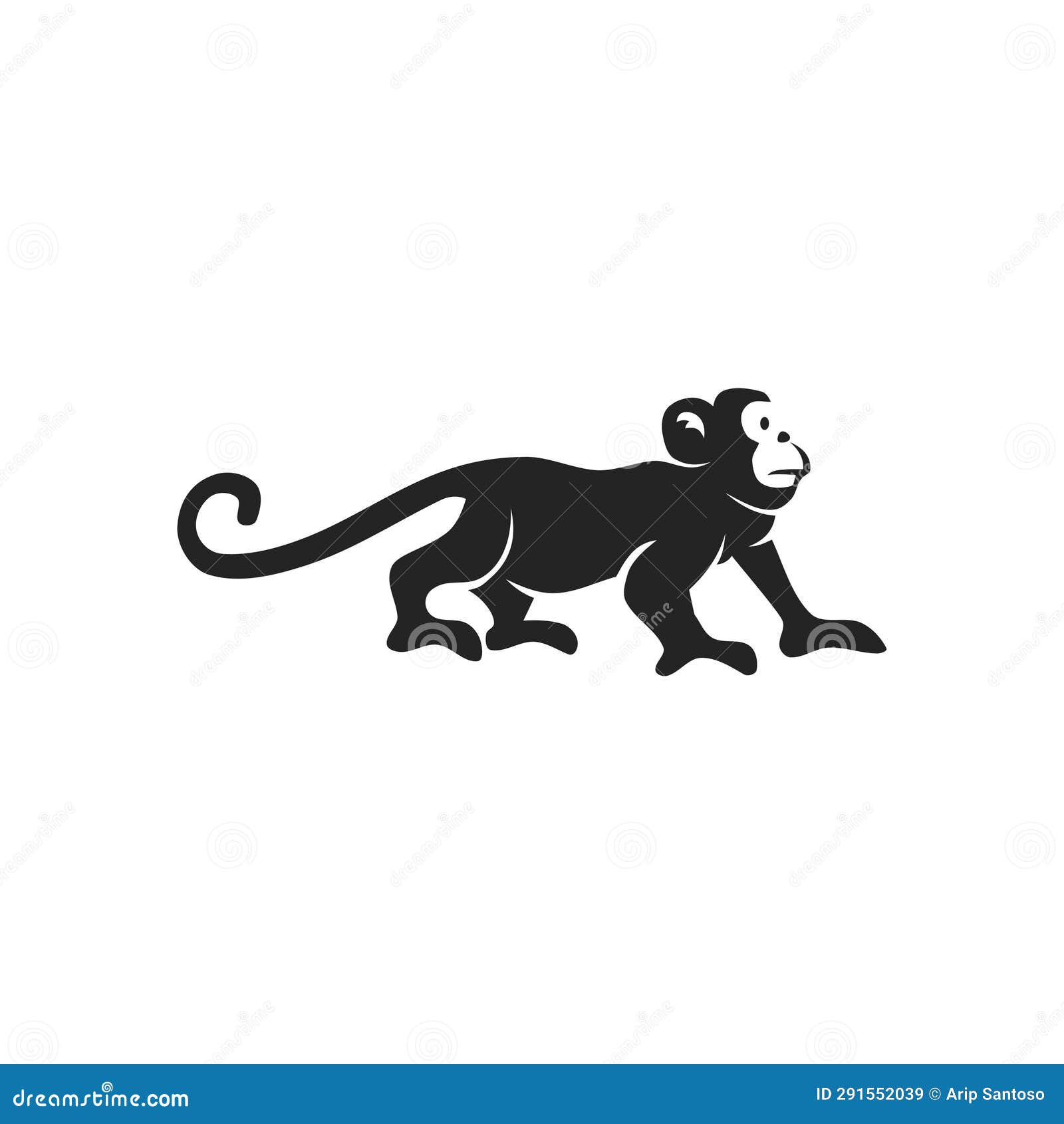 Monkey Logo Template Isolated. Brand Identity. Icon Abstract Vector ...