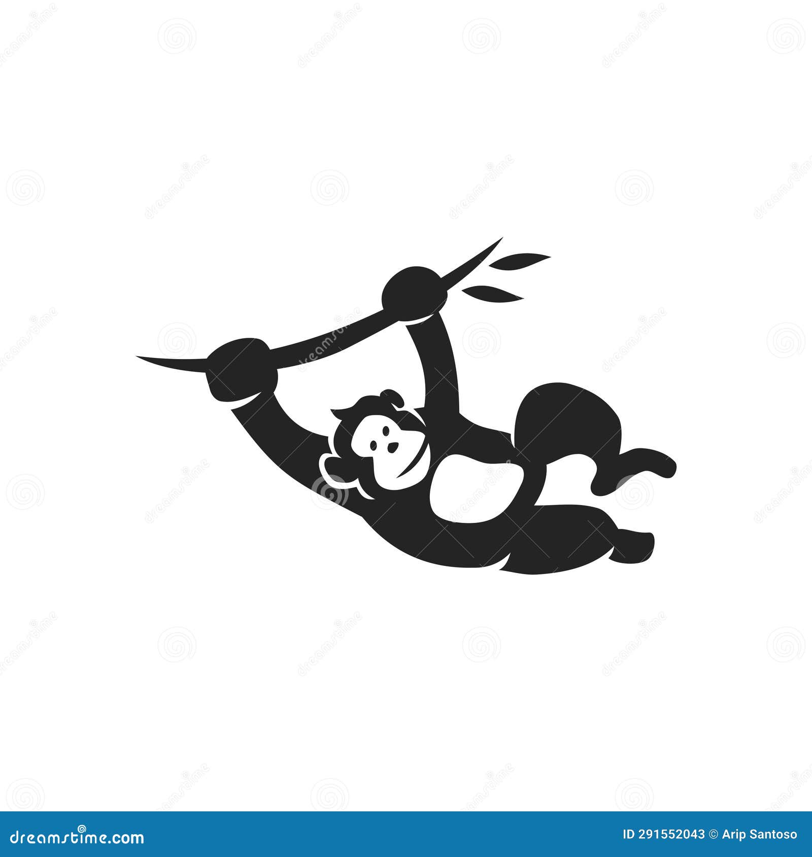 Monkey Logo Template Isolated. Brand Identity. Icon Abstract Vector ...