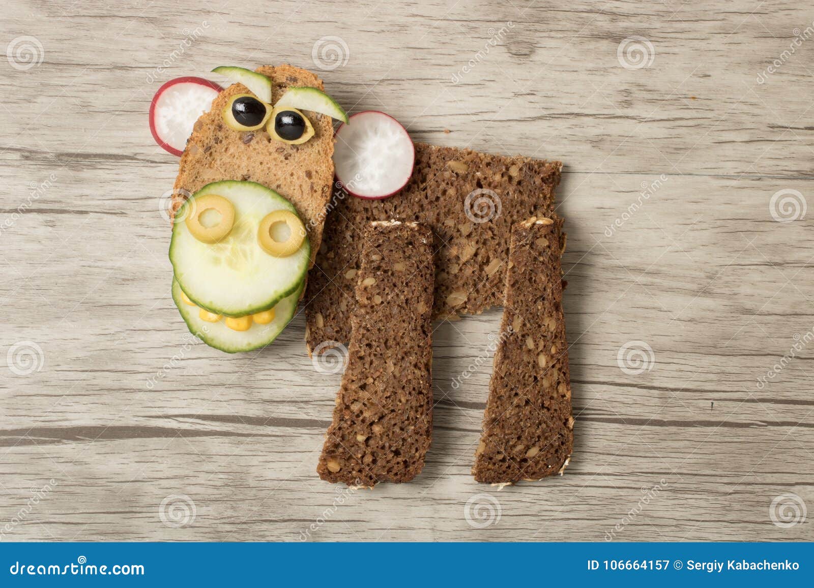 Monkey made with bread stock image. Image of child, menu - 106664157