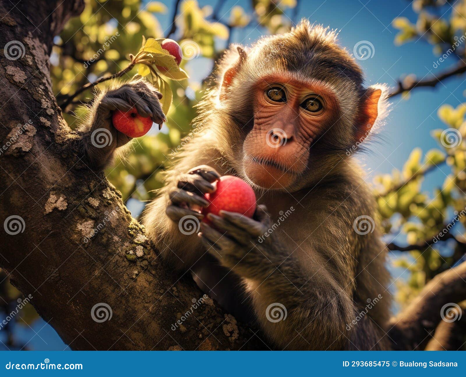 Ai Generated Illustration Wildlife Concept of Monkey Stock Illustration ...
