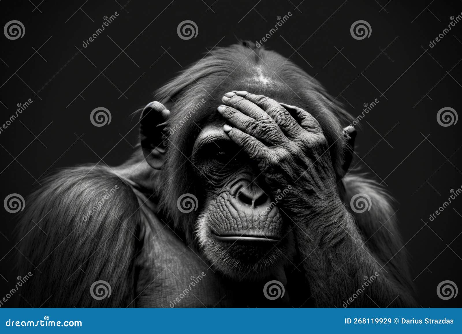 Monkey Making Facepalm Gesture Royalty-Free Stock Photo | CartoonDealer ...