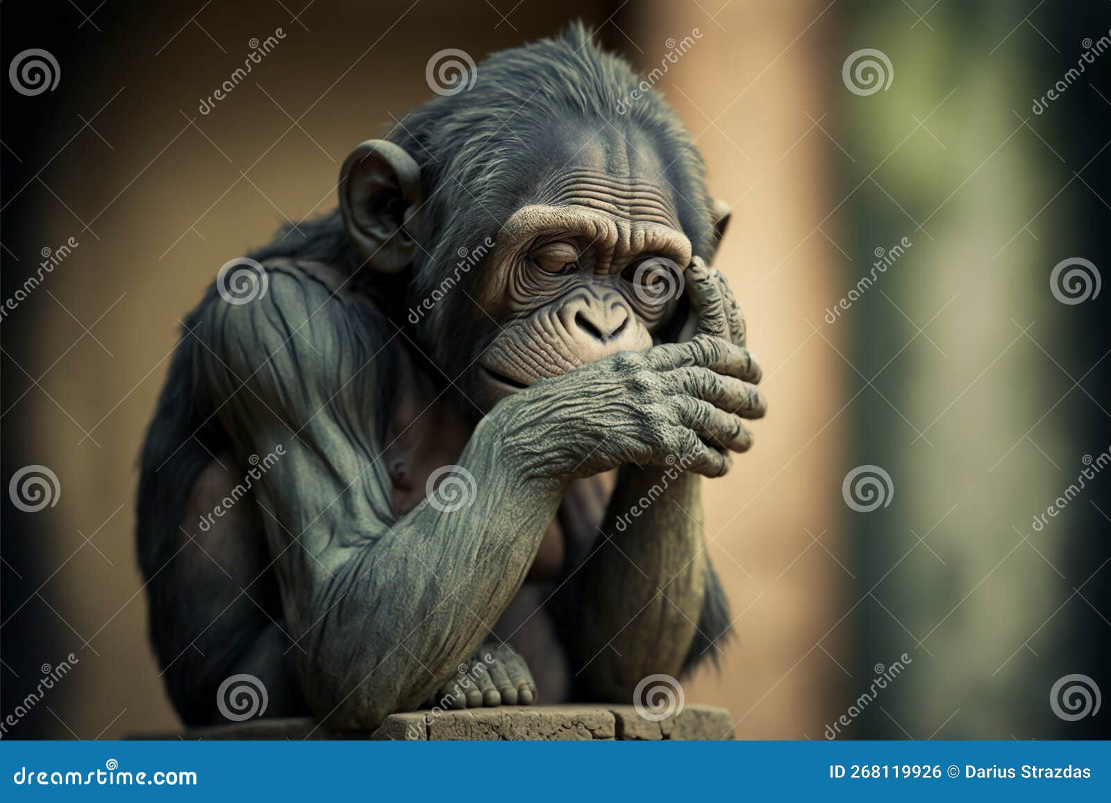 Monkey Making Facepalm Gesture Stock Illustration - Illustration of ... Monkey Making Facepalm Gesture Stock Illustration - Illustration of ...