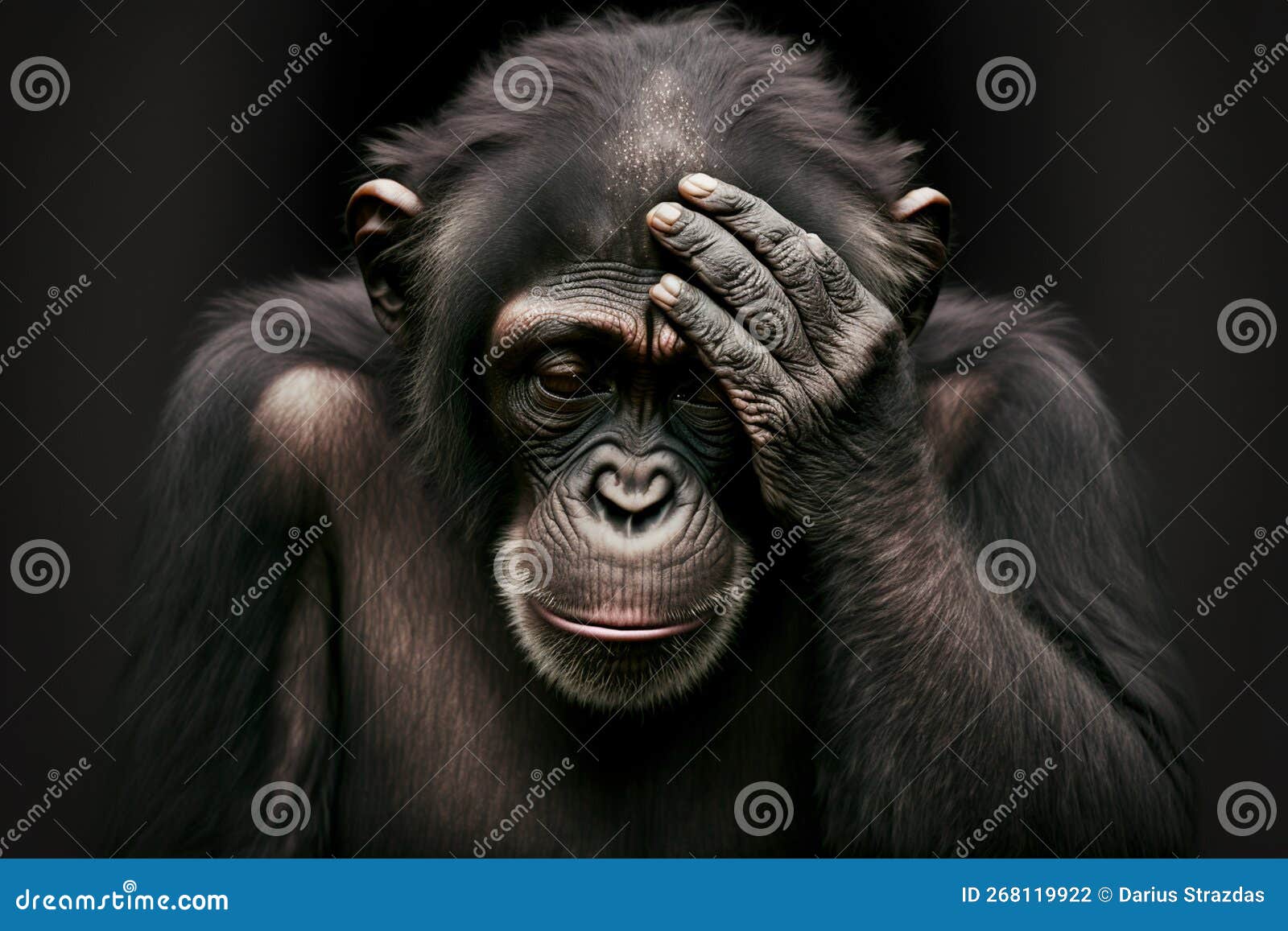 Monkey Making Facepalm Gesture Stock Illustration - Illustration of ... Monkey Making Facepalm Gesture Stock Illustration - Illustration of ...