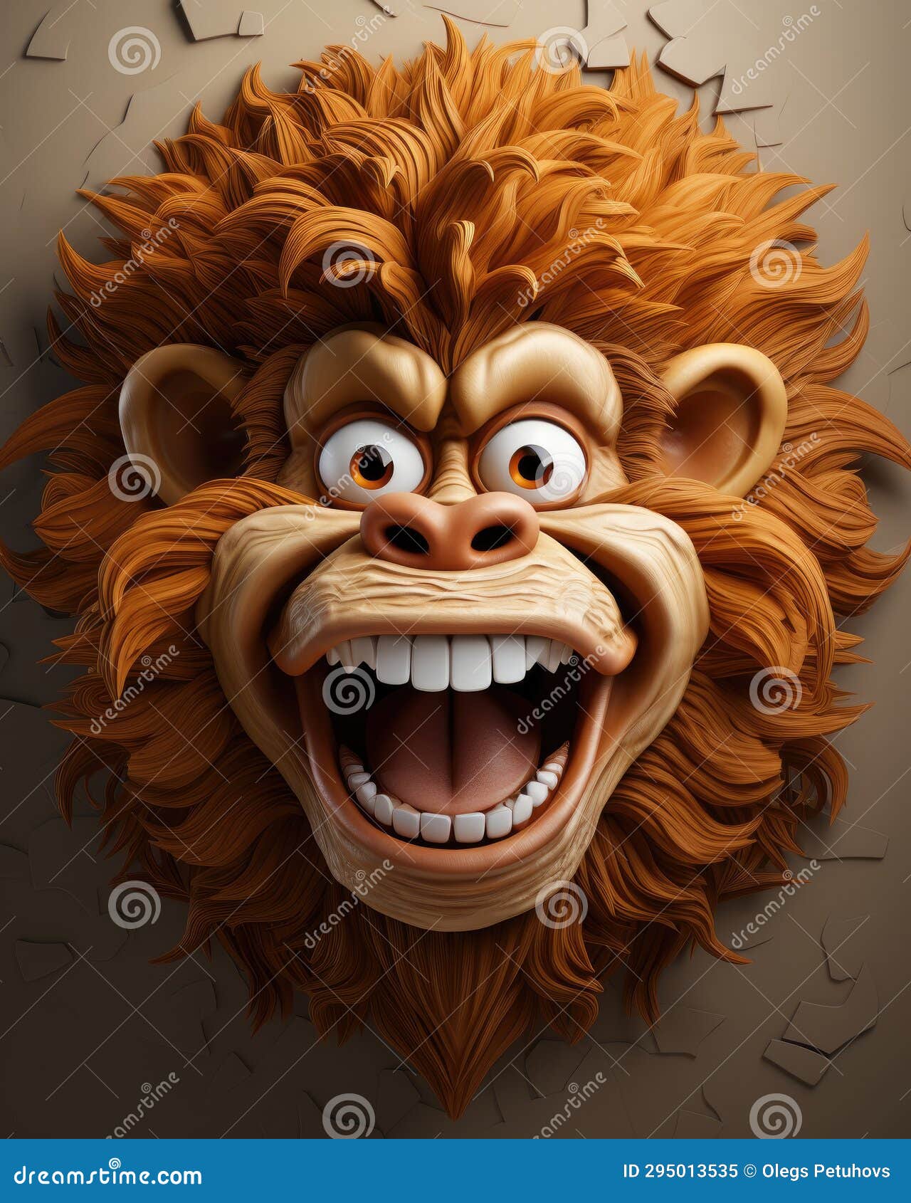 A Monkey Mask with a Big Grin on it S Face. Generative Ai Stock ...