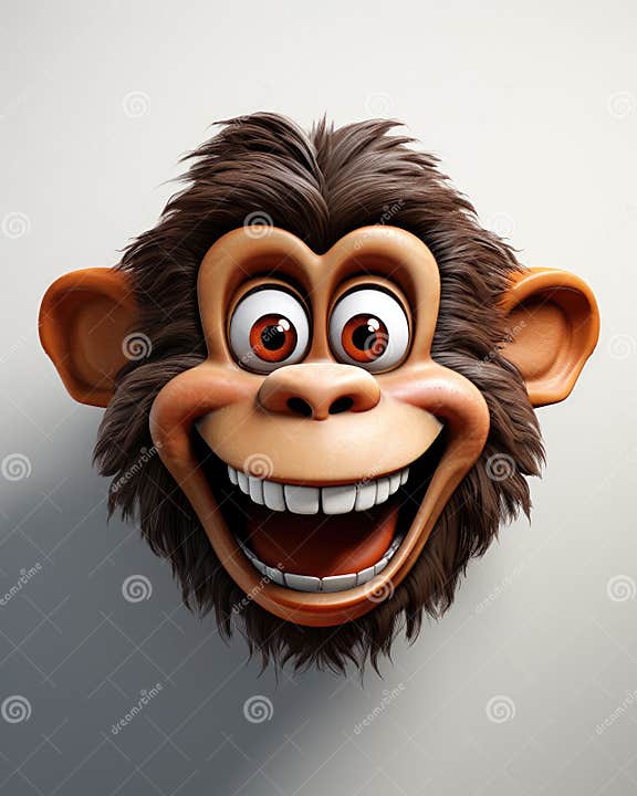 A Monkey Mask with a Big Grin on it S Face. Generative Ai Stock ...