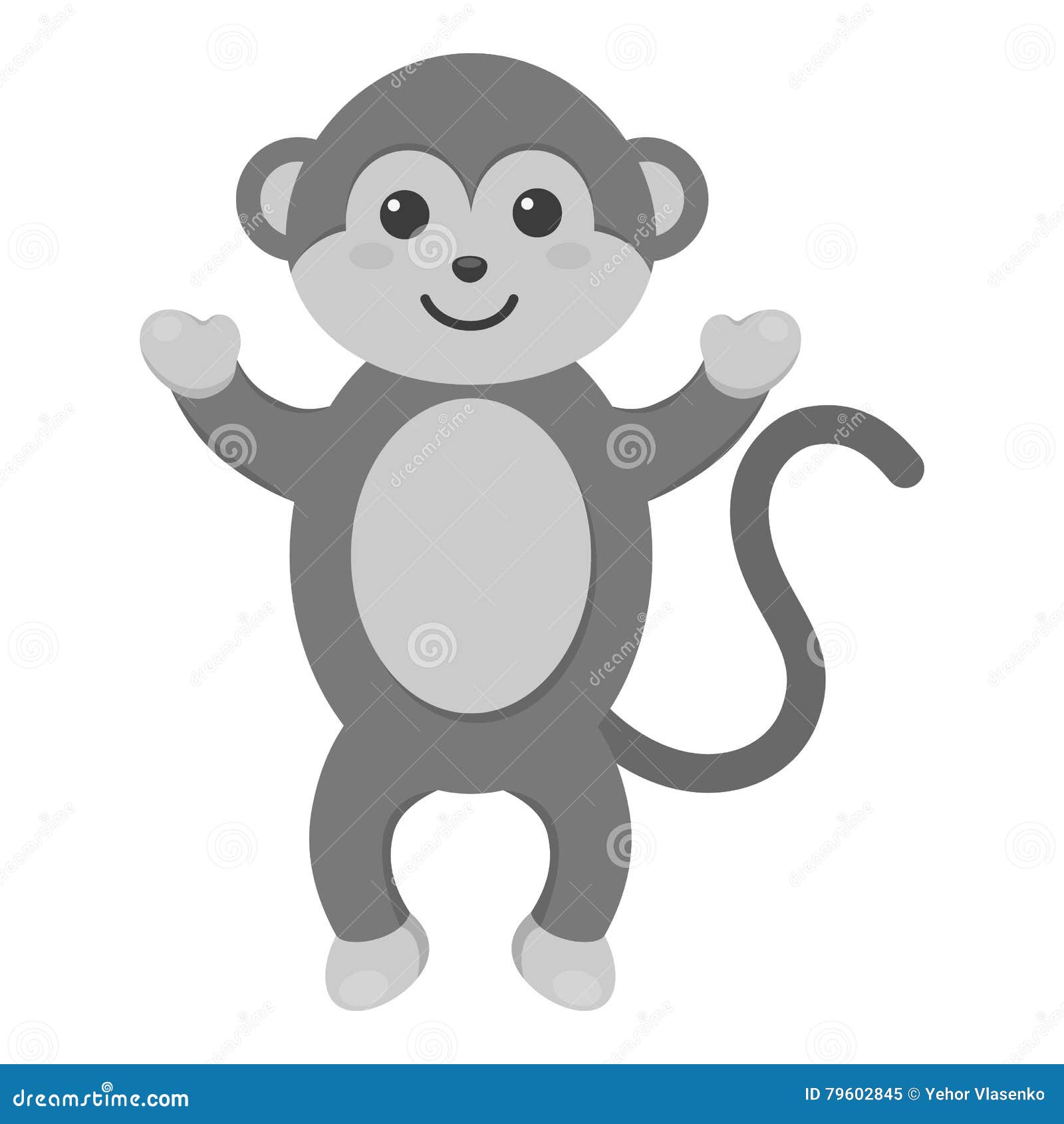 Monkey Monochrome Icon. Illustration for Web and Mobile Design. Stock ...