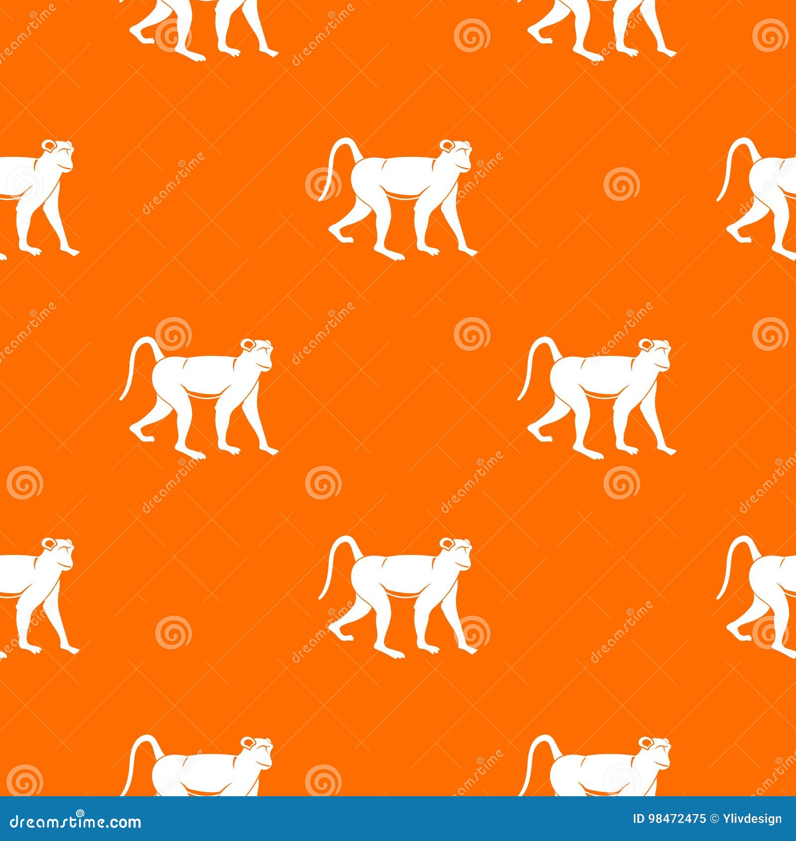 Monkey pattern seamless stock vector. Illustration of character - 98472475