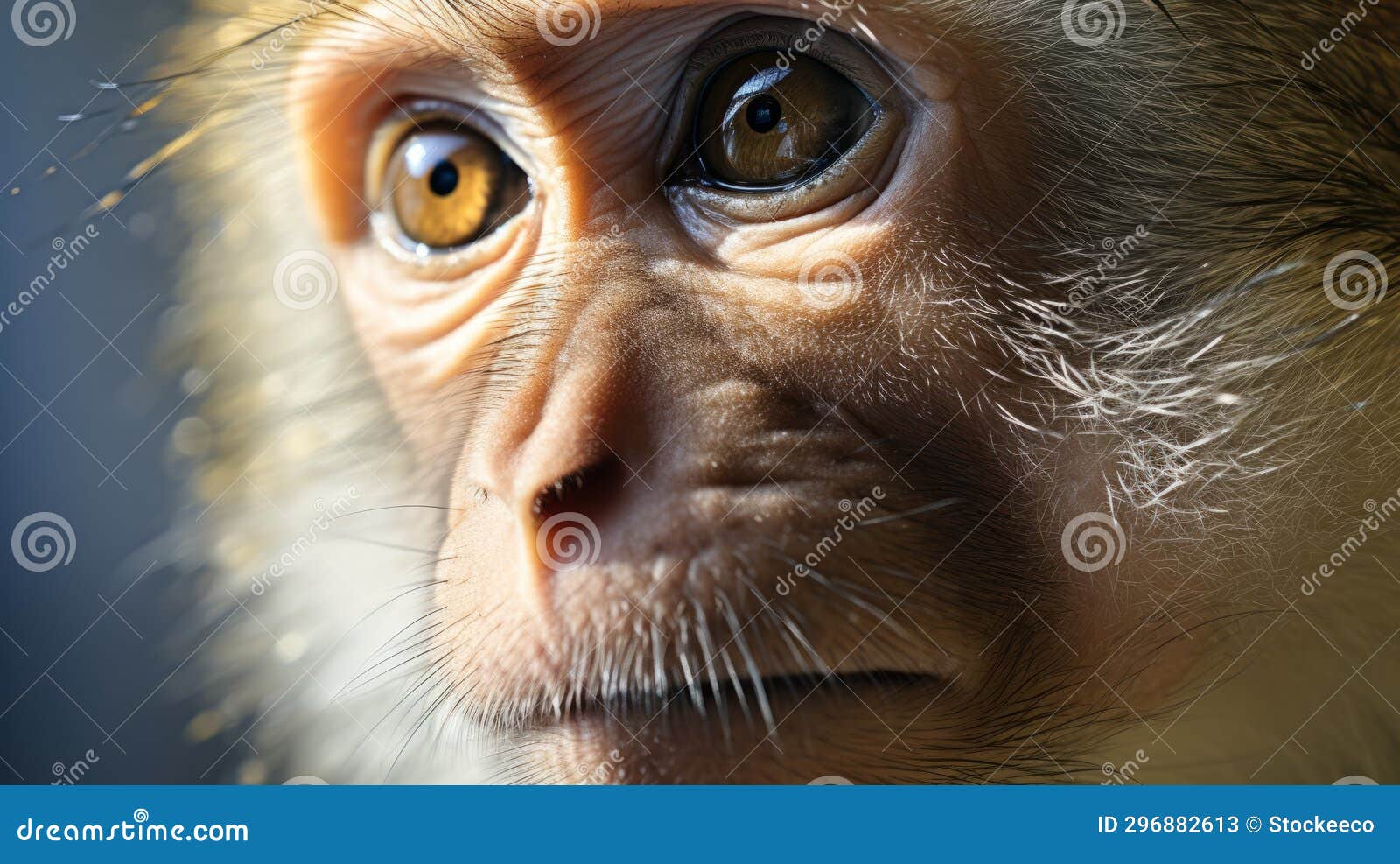 Monkey Portraits Close-ups in Soft Light with Maya Rendered ...