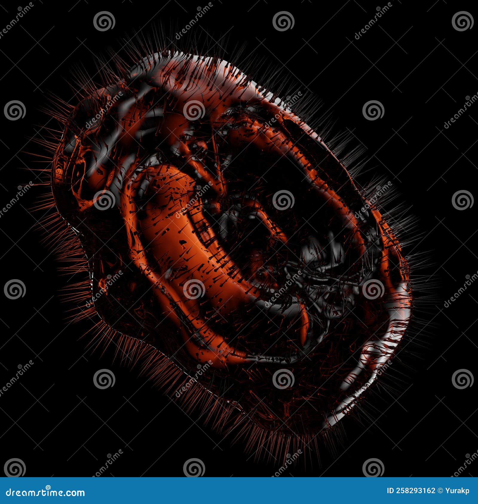 Monkey Pox Under Microscope. 3d Rendering Stock Illustration ...