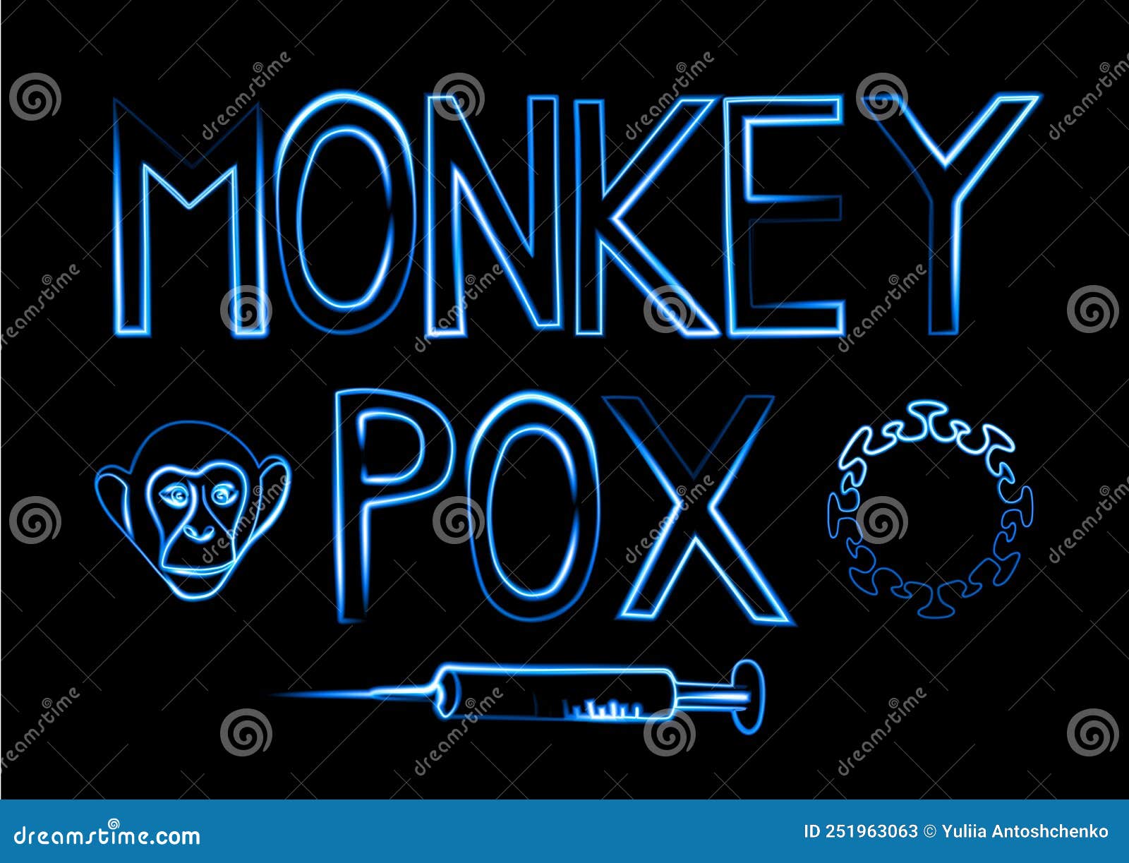 Monkey Pox Vector Lettering. | CartoonDealer.com #251963063