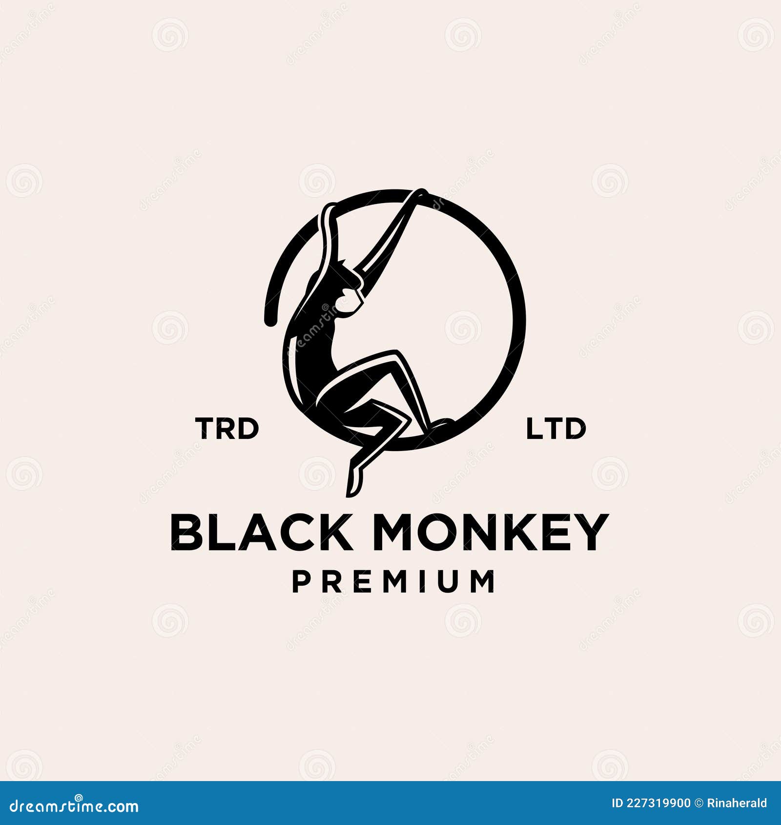 Monkey Premium Vintage Logo Icon Vector Stock Illustration ...