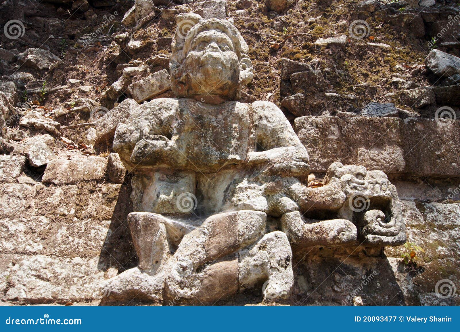 Monkey and pyramid stock image. Image of outdoors, ruin - 20093477