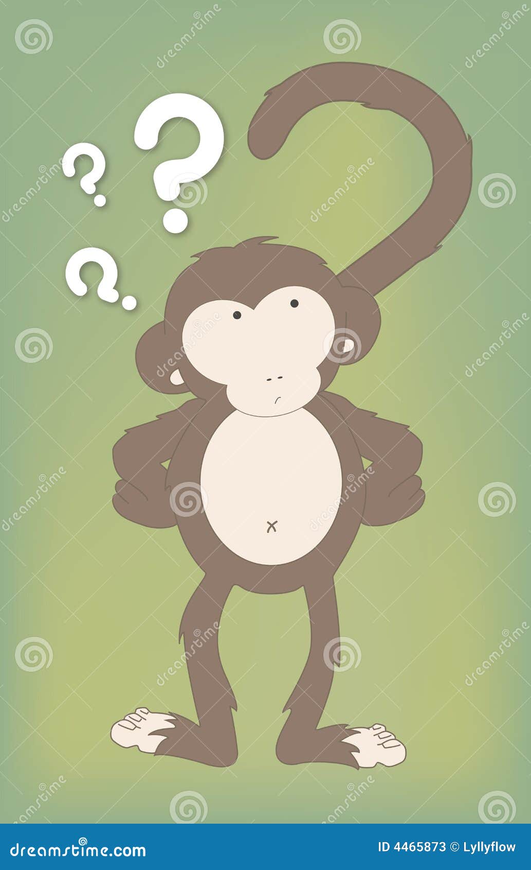 Monkey question stock illustration. Illustration of idea - 4465873