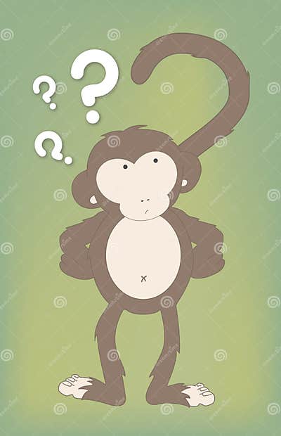 Monkey question stock illustration. Illustration of idea - 4465873