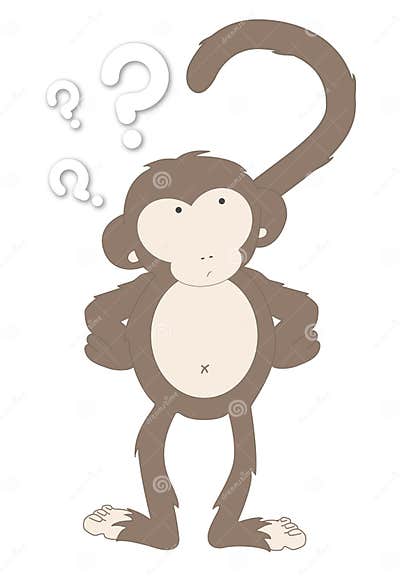 Monkey question stock illustration. Illustration of forest - 4465878