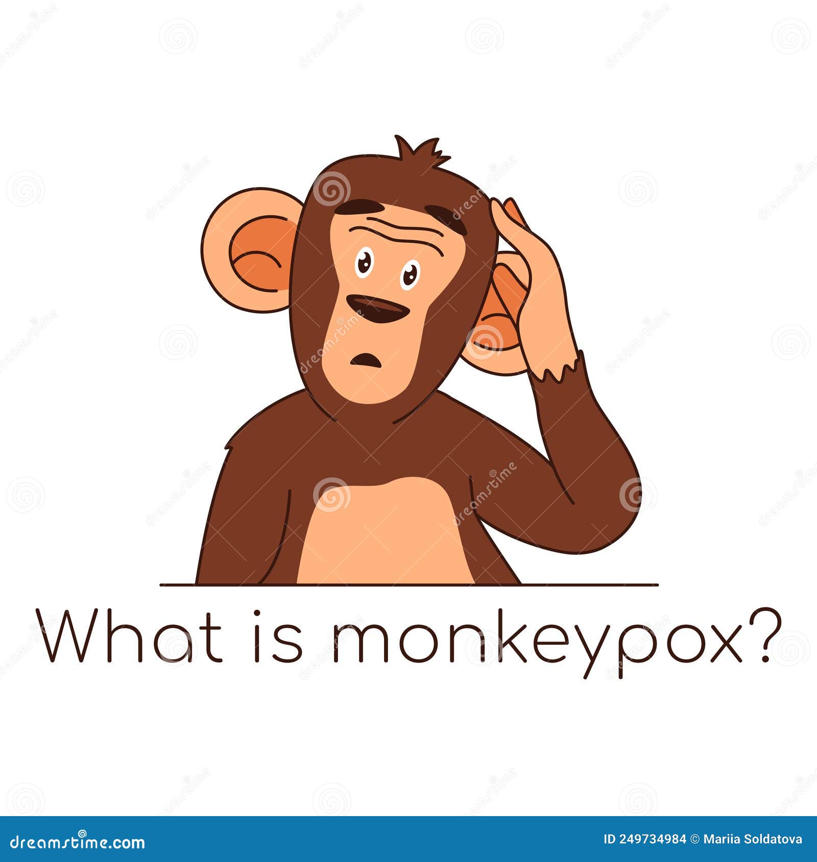 Monkey And A Question Mark Sign. Generative AI Royalty-Free Stock ...