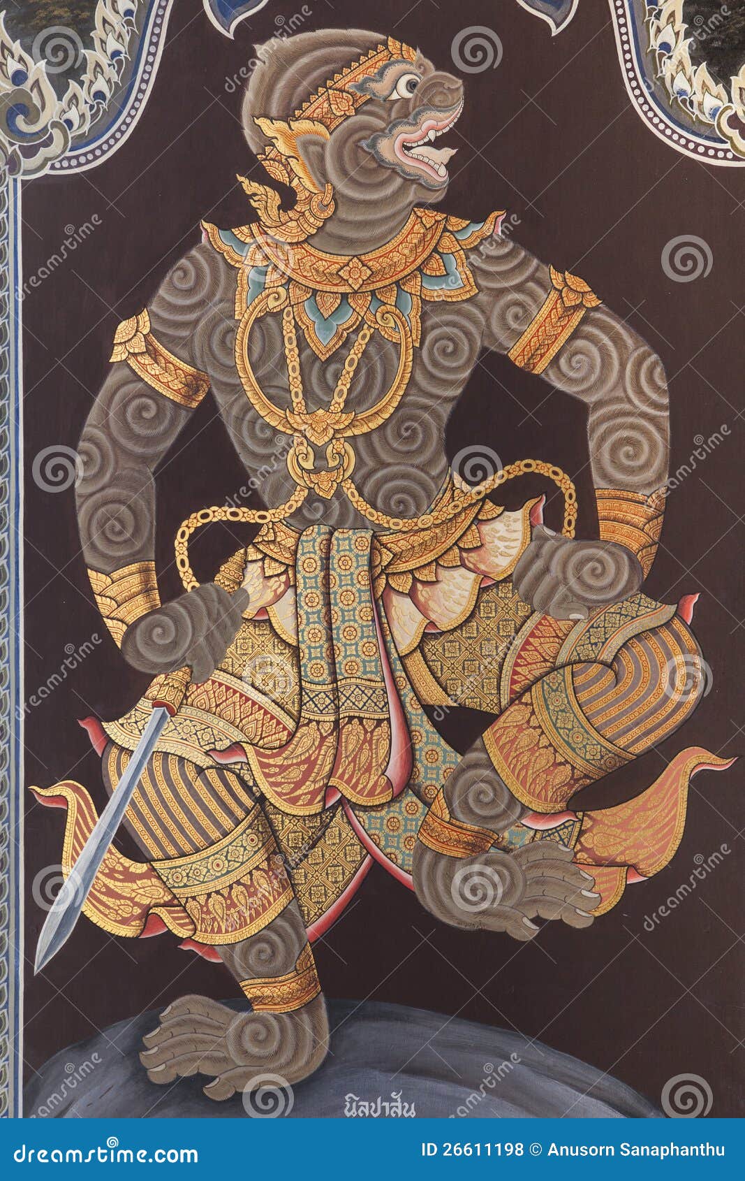 Monkey of Ramayana stock photo. Image of bangkok, hindu - 26611198