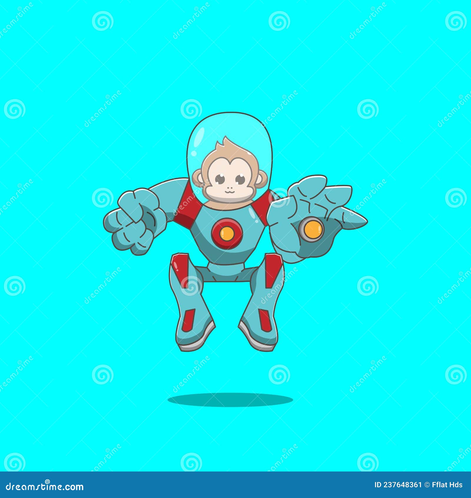 Monkey riding robot vector stock vector. Illustration of childhood ...