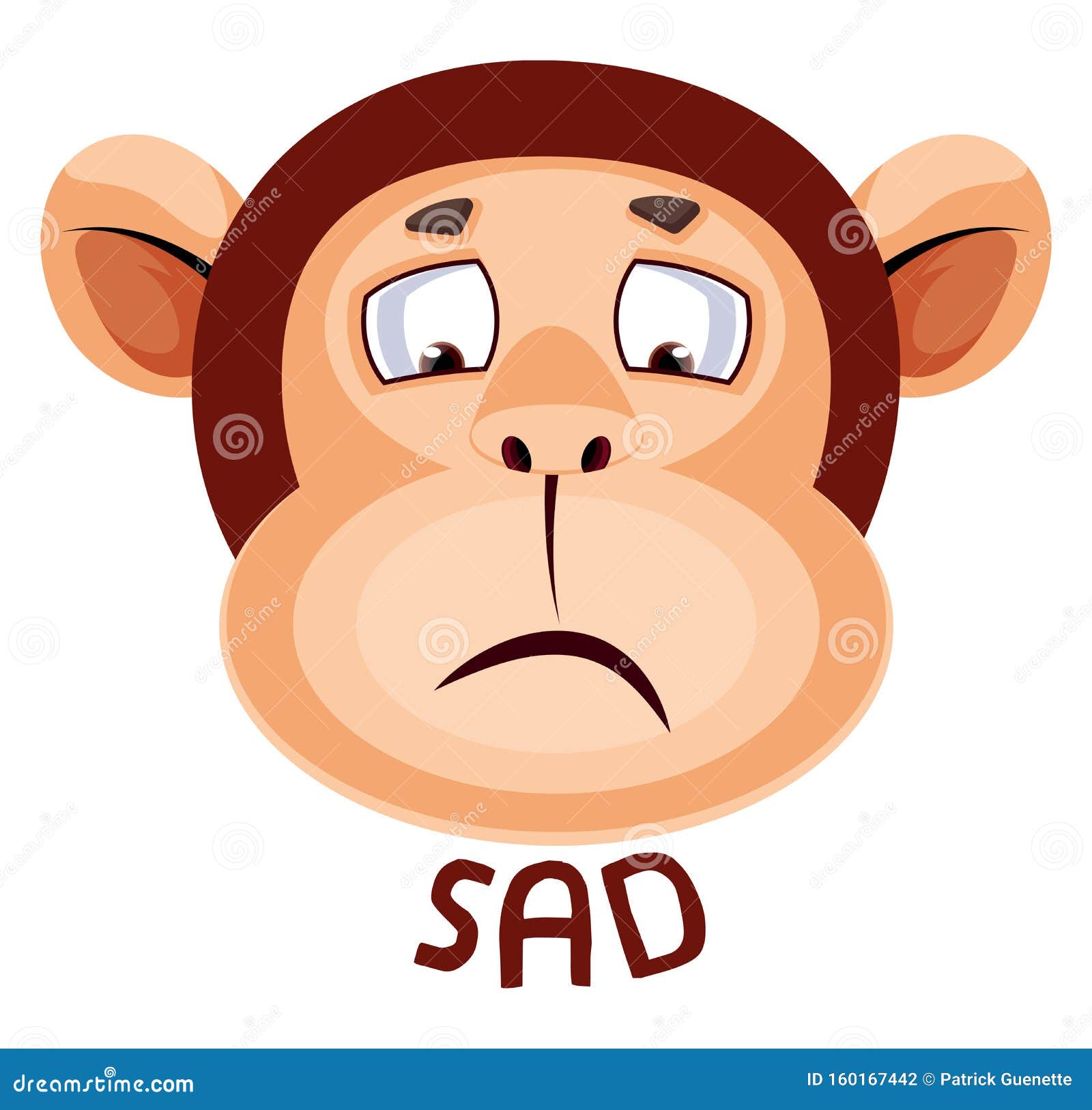 Chimpanzee With A Scared Expression And Open Mouth Stock Photography ...