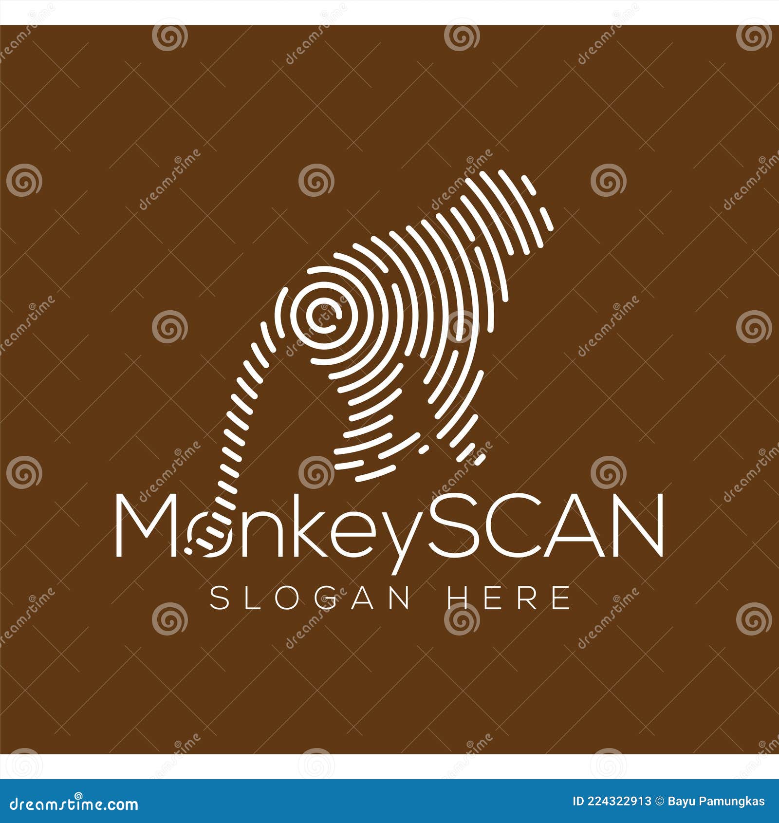 Monkey Scan Technology Logo Vector Element. Animal Technology Logo ...
