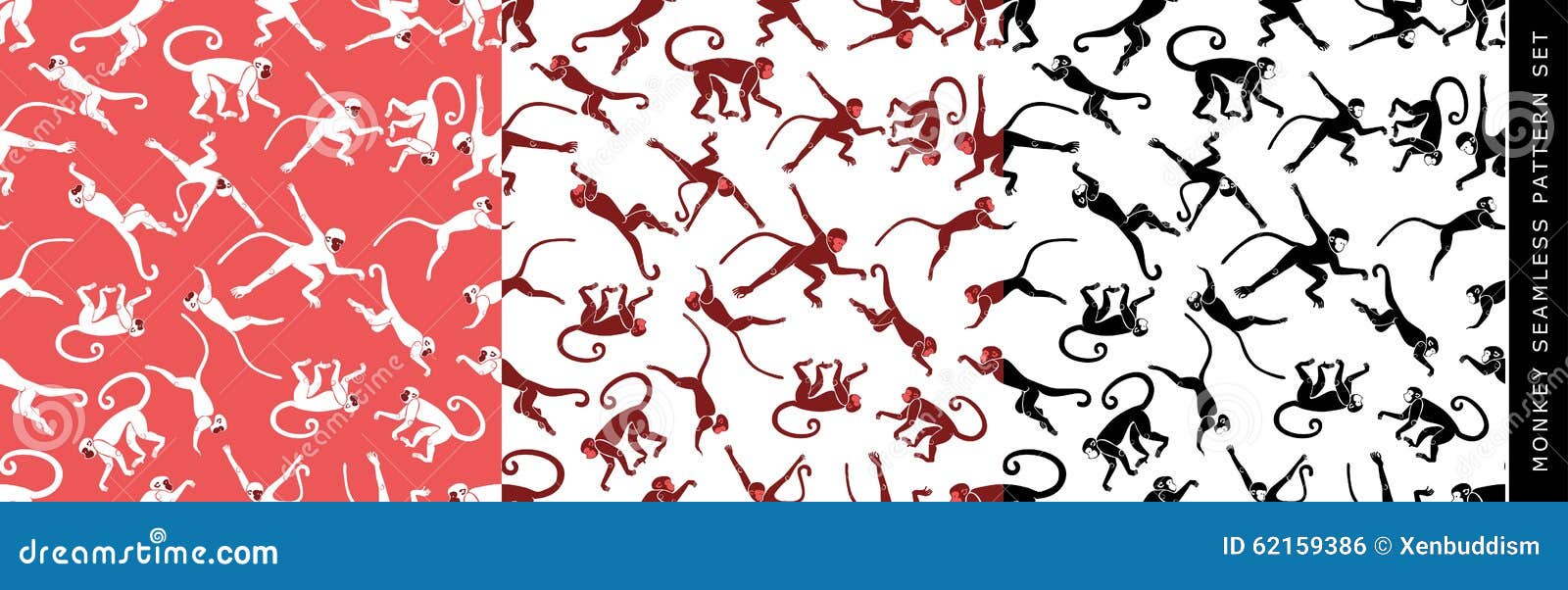 Monkey seamless pattern stock illustration. Illustration of silhouettes ...