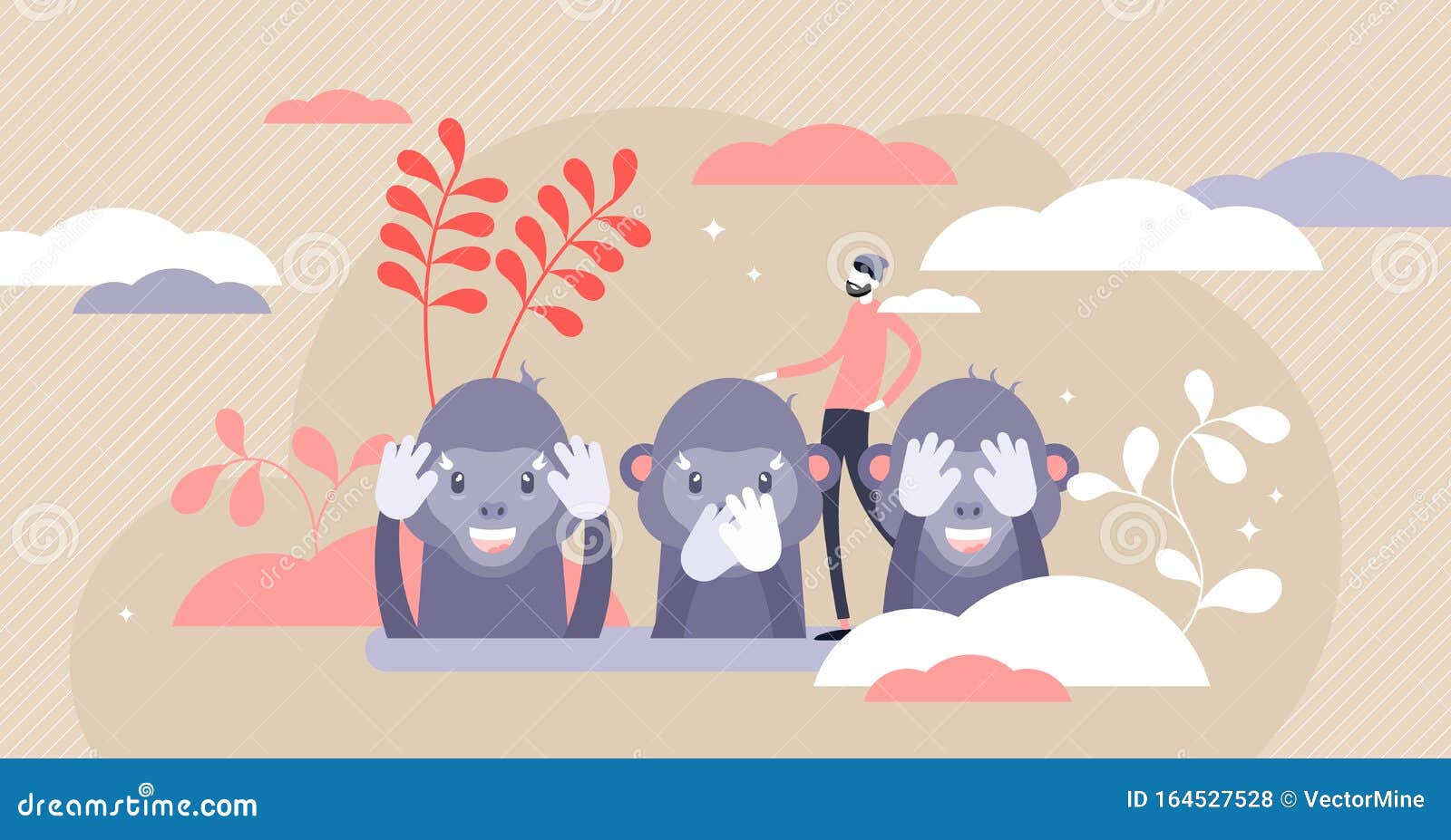 Wise Person Thinking, Vector Cartoon Stick Figure Illustration ...