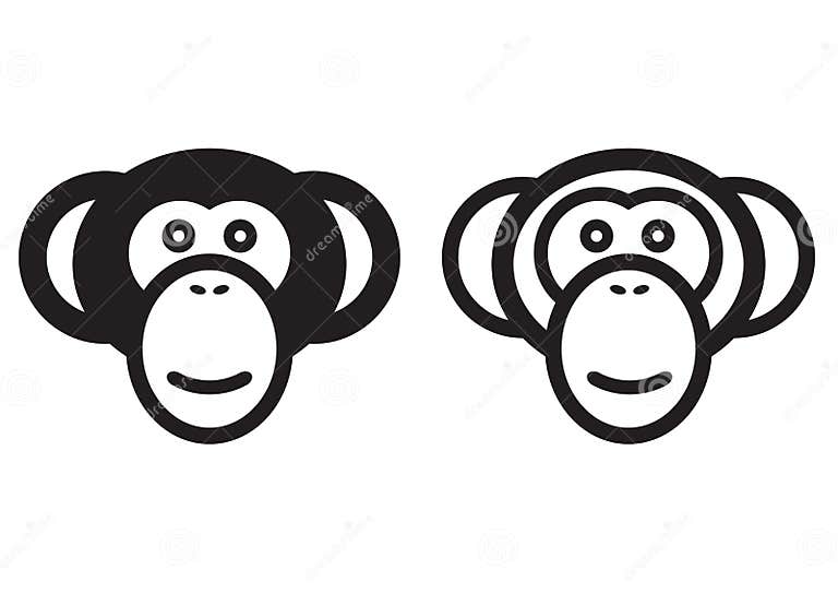 Monkey sign stock vector. Illustration of design, jungle - 10555506