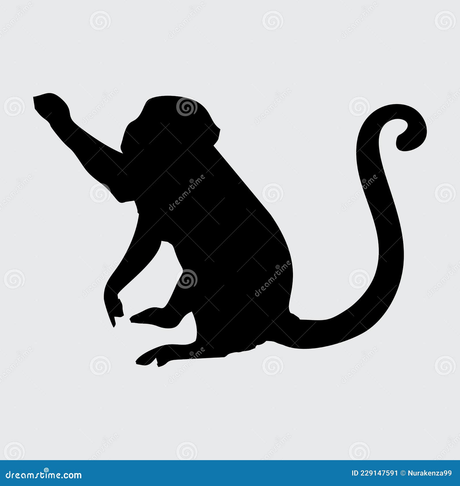 Sitting Monkey Silhouette