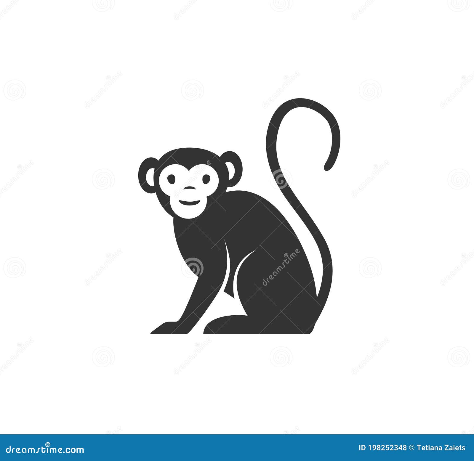 Monkey Silhouette Vector Stock Illustrations – 9,406 Monkey Silhouette ...