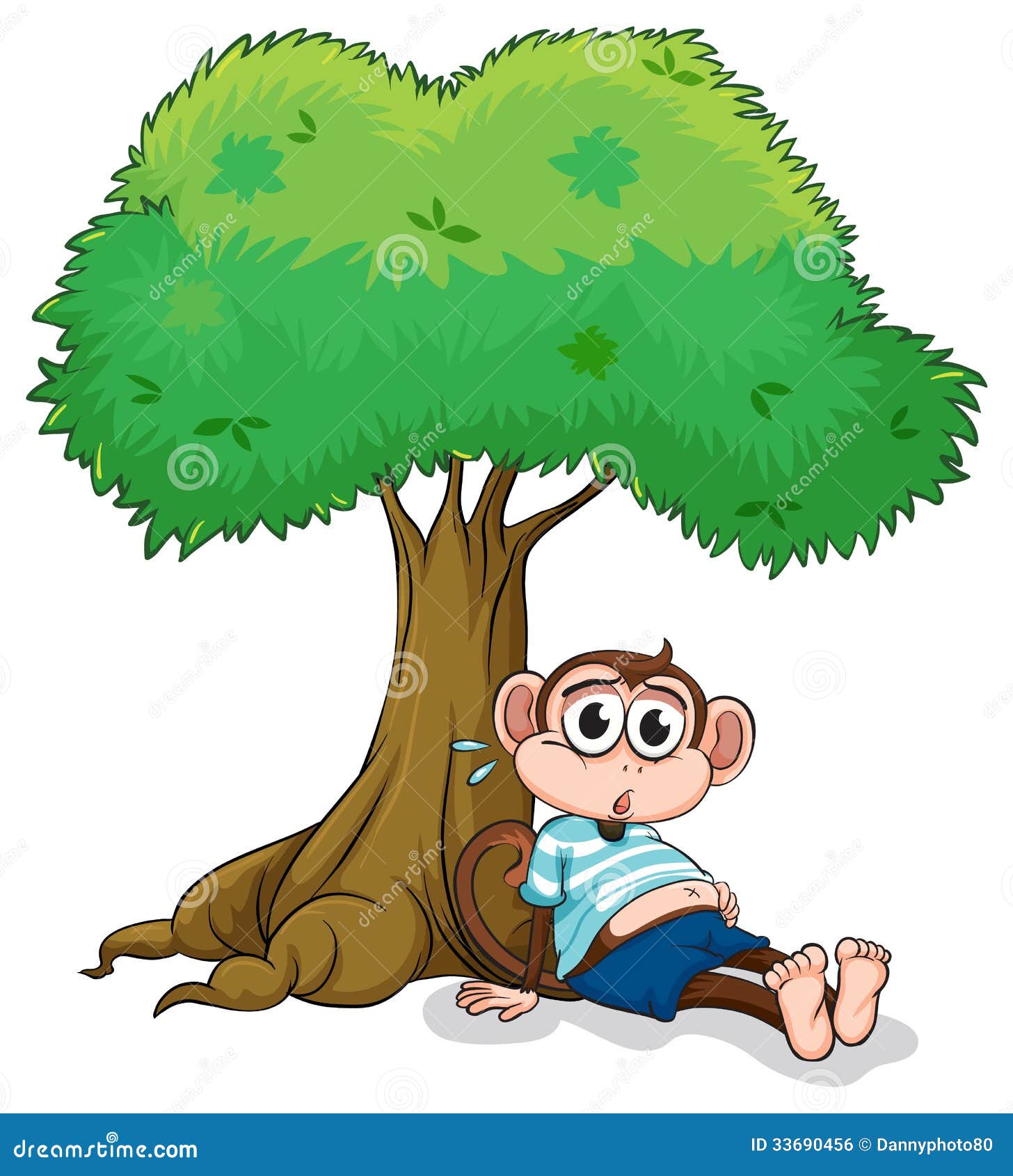 Monkey Sitting On The Toilet And Flush Toilet Vector Illustration ...