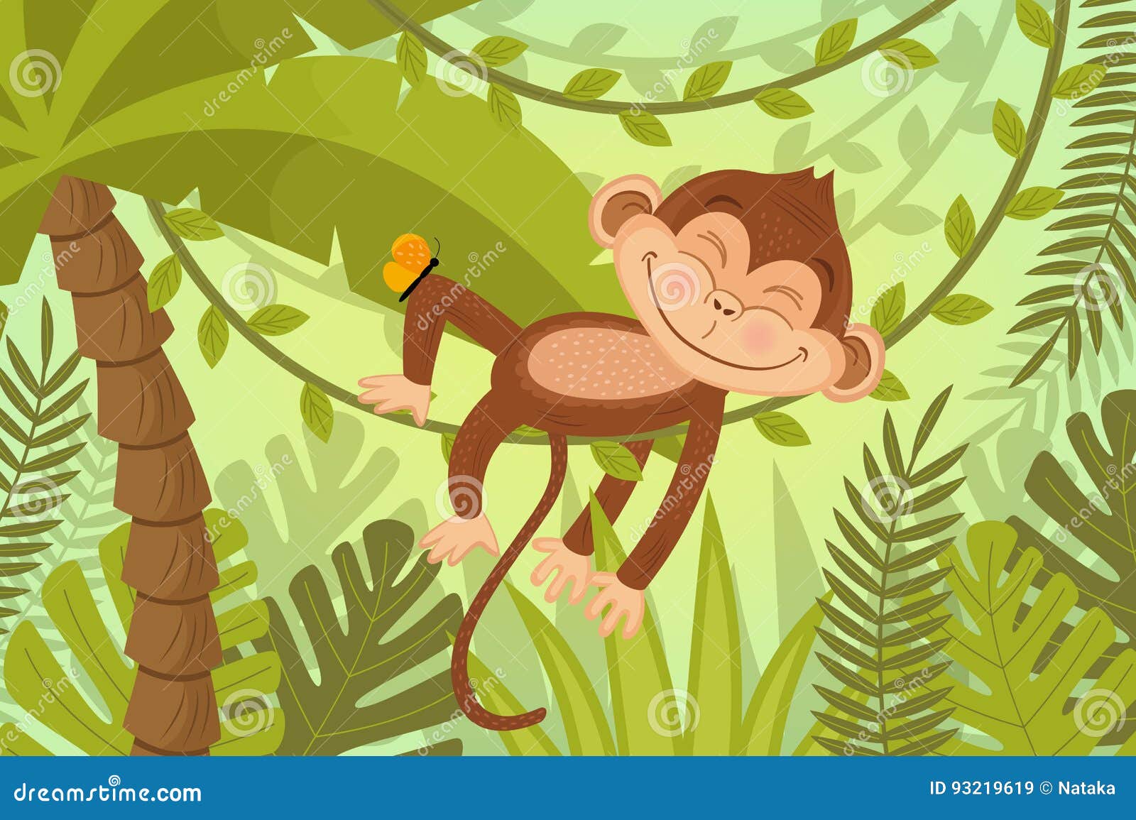 Cartoon Jungle Monkey