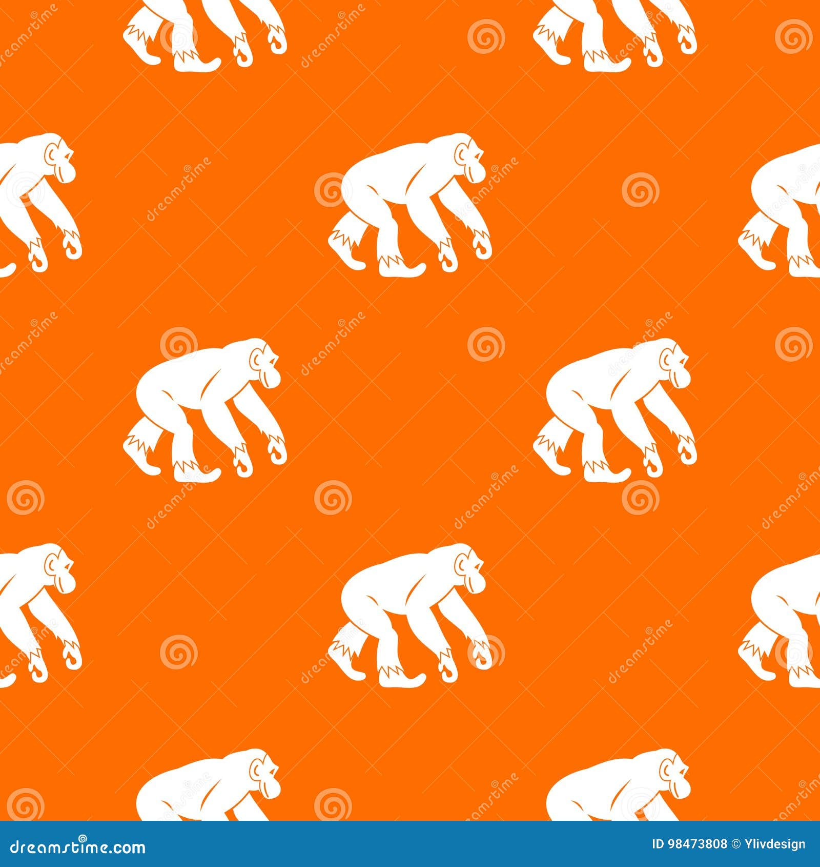 Monkey Standing Pattern Seamless Stock Vector - Illustration of action ...