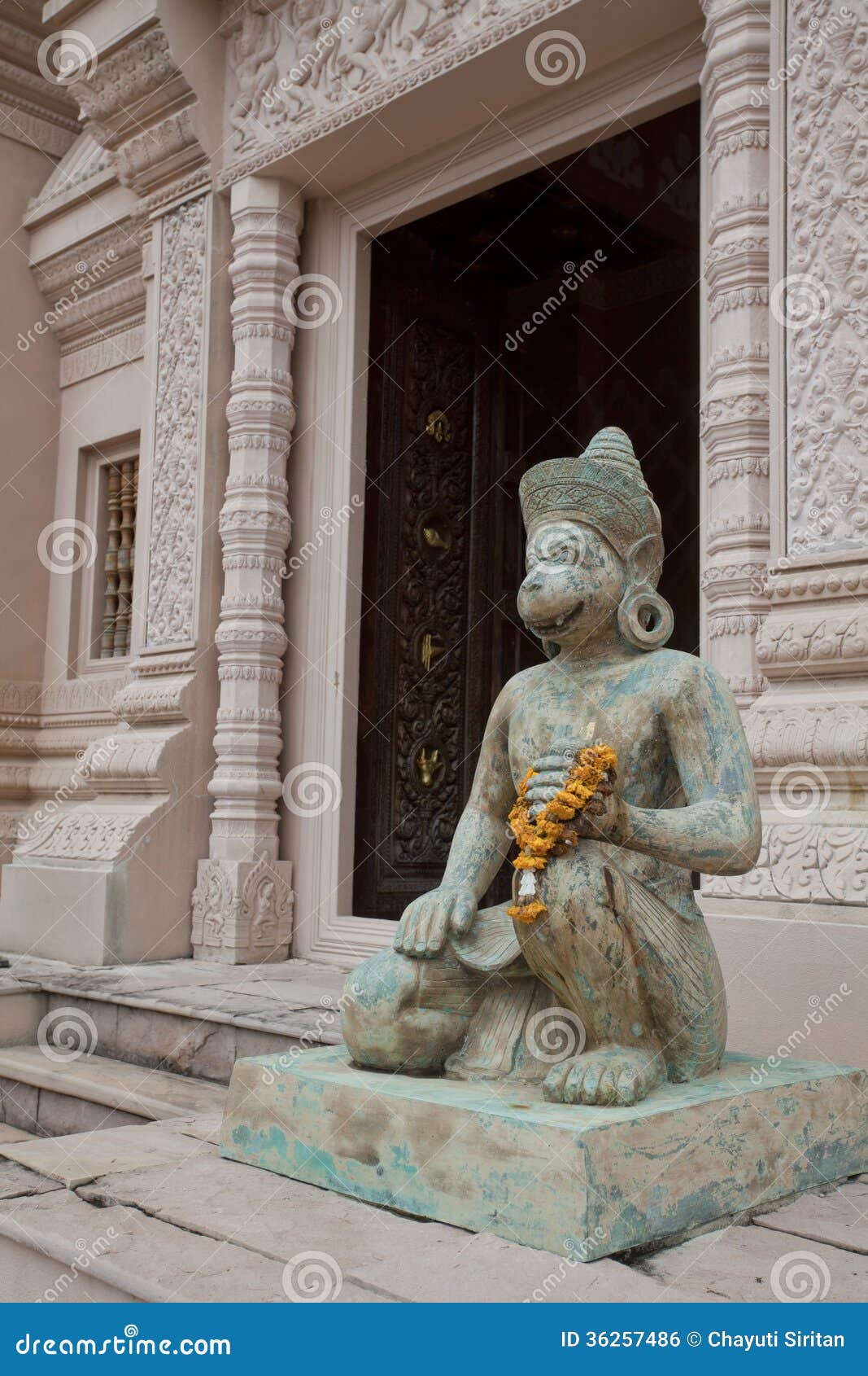 Monkey Statue at City Pillar Shrine of Buriram Stock Photo - Image of ...