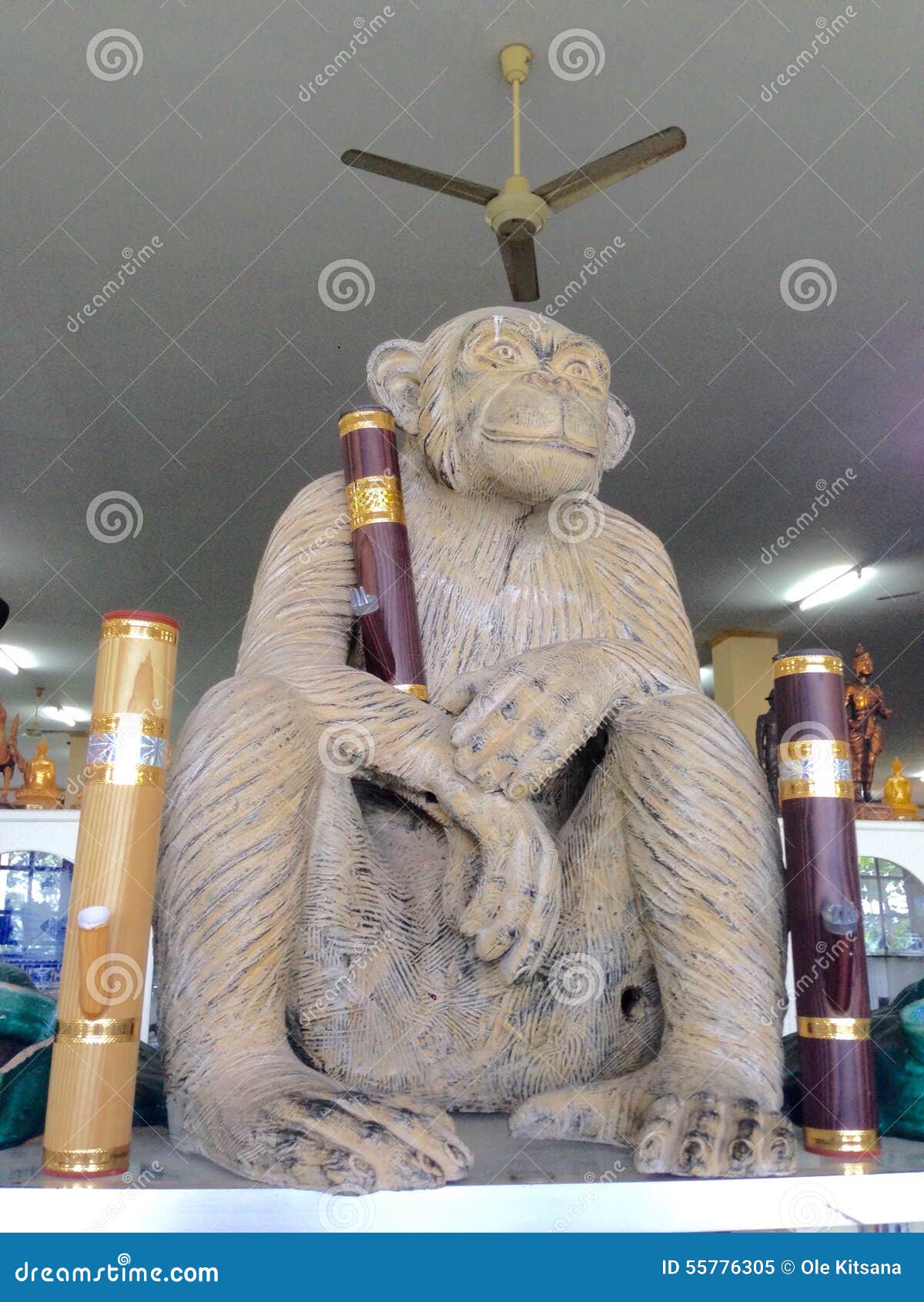 Monkey statue stock image. Image of statue, monkey, museum - 55776305