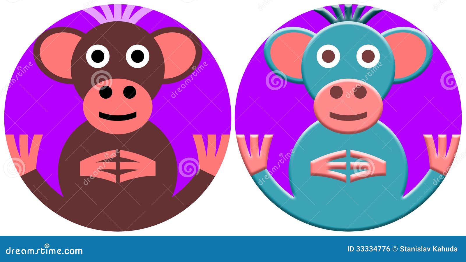 Monkey Stylized Zentangle Style. Ethnic Monkey Vector Illustration ...